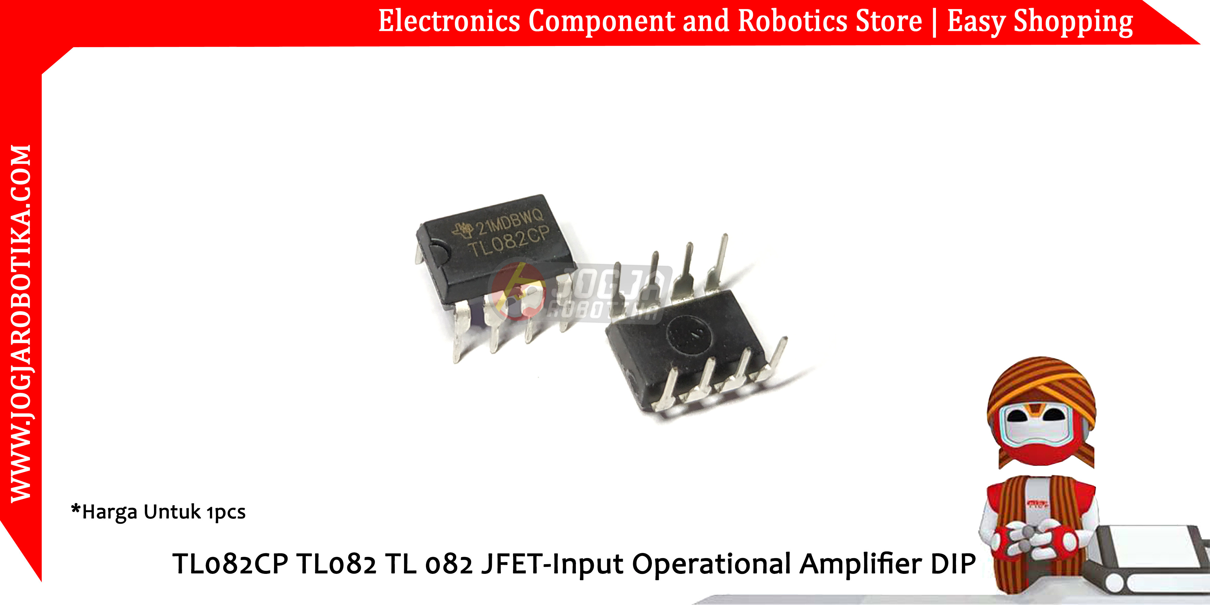 jual TL082CP JFET-Input Operational Amplifier