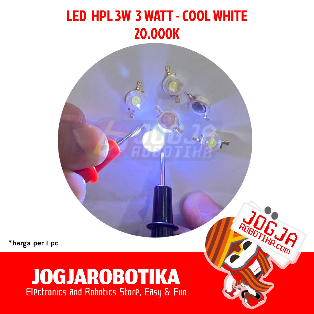 LED HPL HIGH POWER LED 3W 3 WATT - COOL WHITE - 20.000K