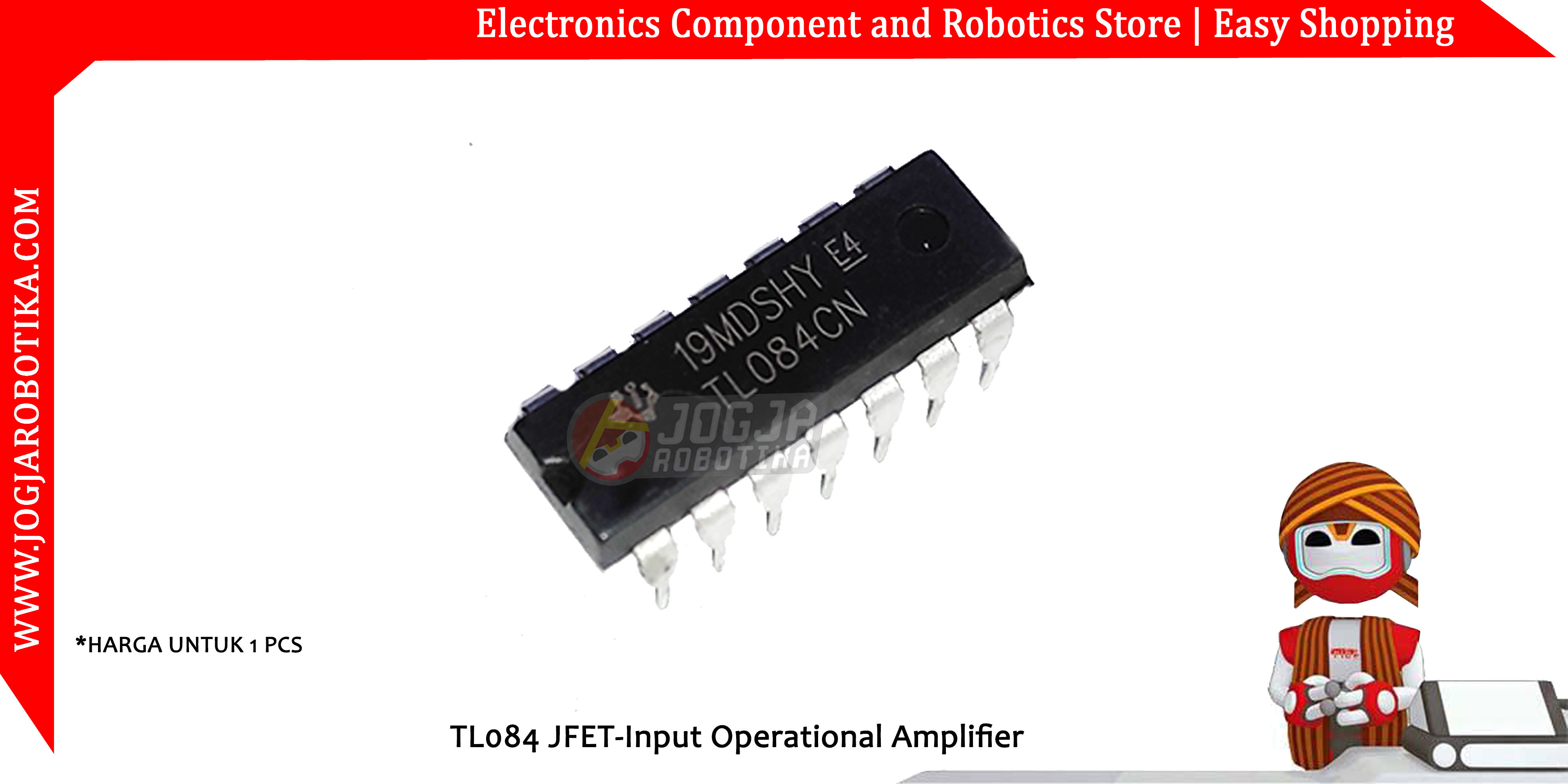 jual TL084 JFET-Input Operational Amplifier