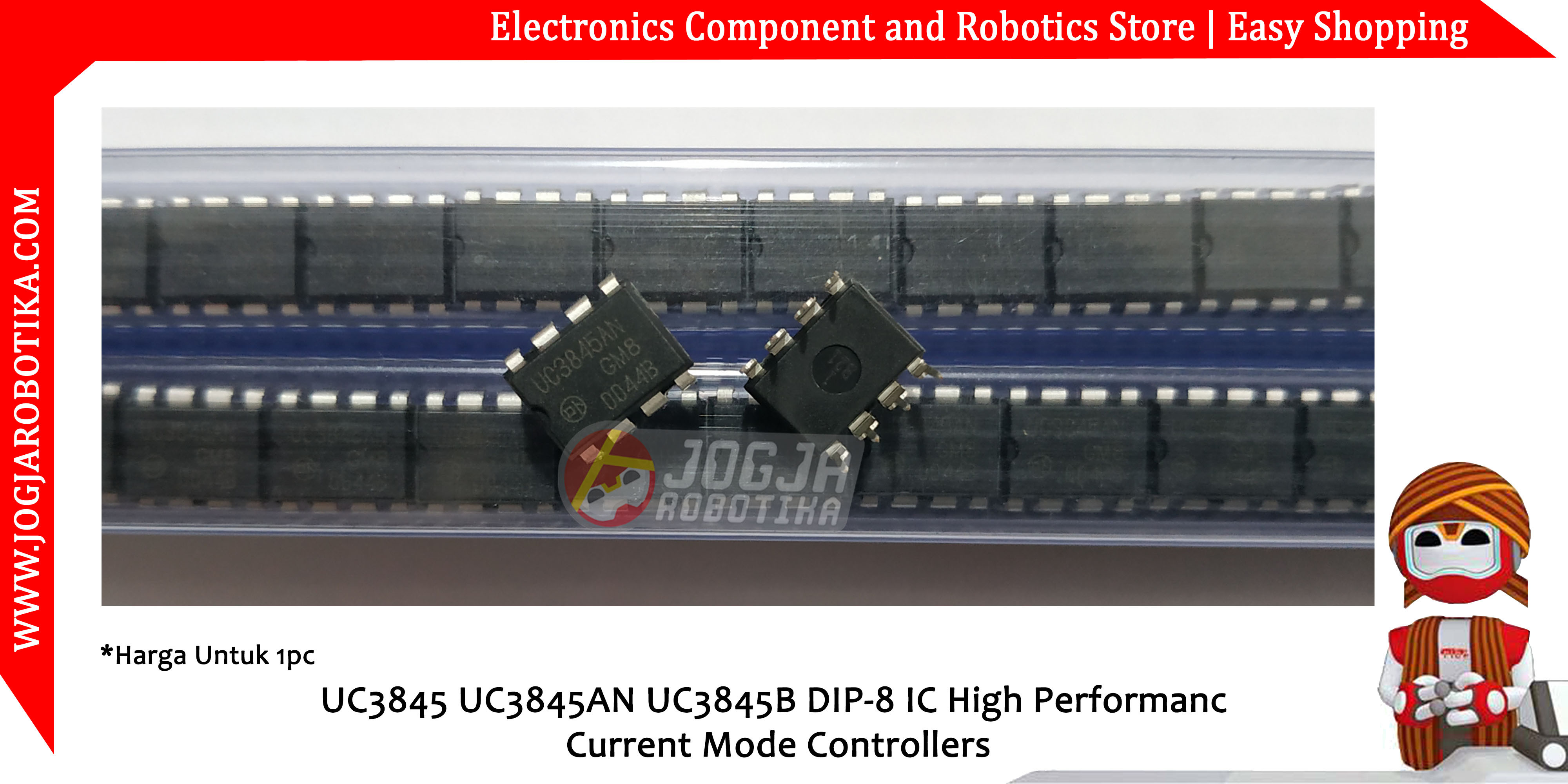 jual UC3845 UC3845AN UC3845B DIP-8 IC High Performance Current Mode Controllers