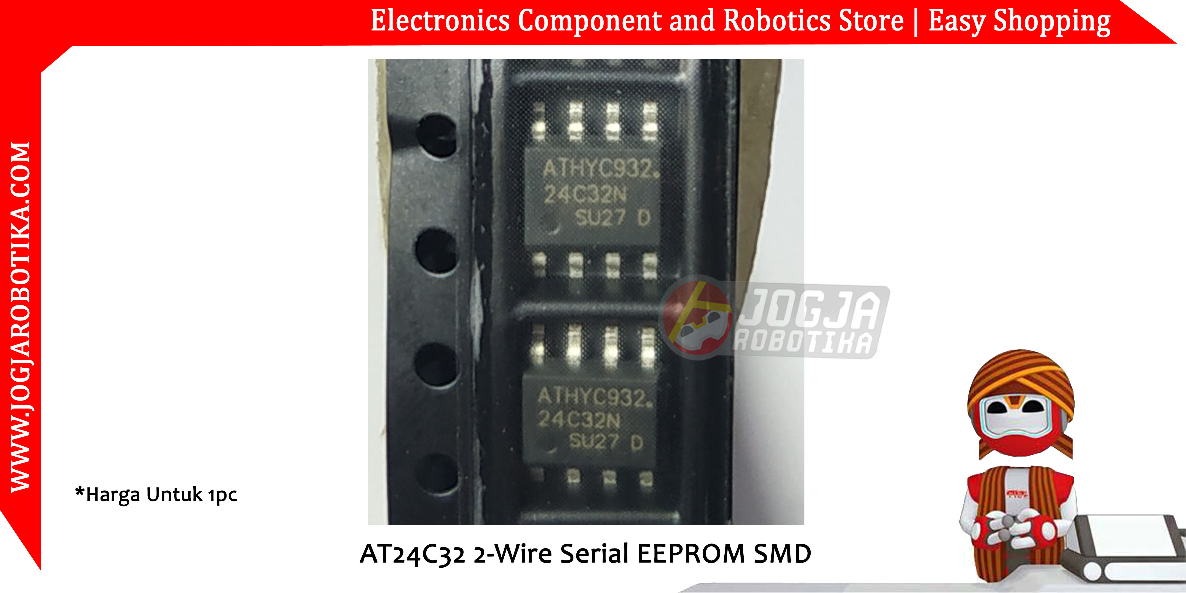 Jual AT24C32 2-Wire Serial EEPROM SMD