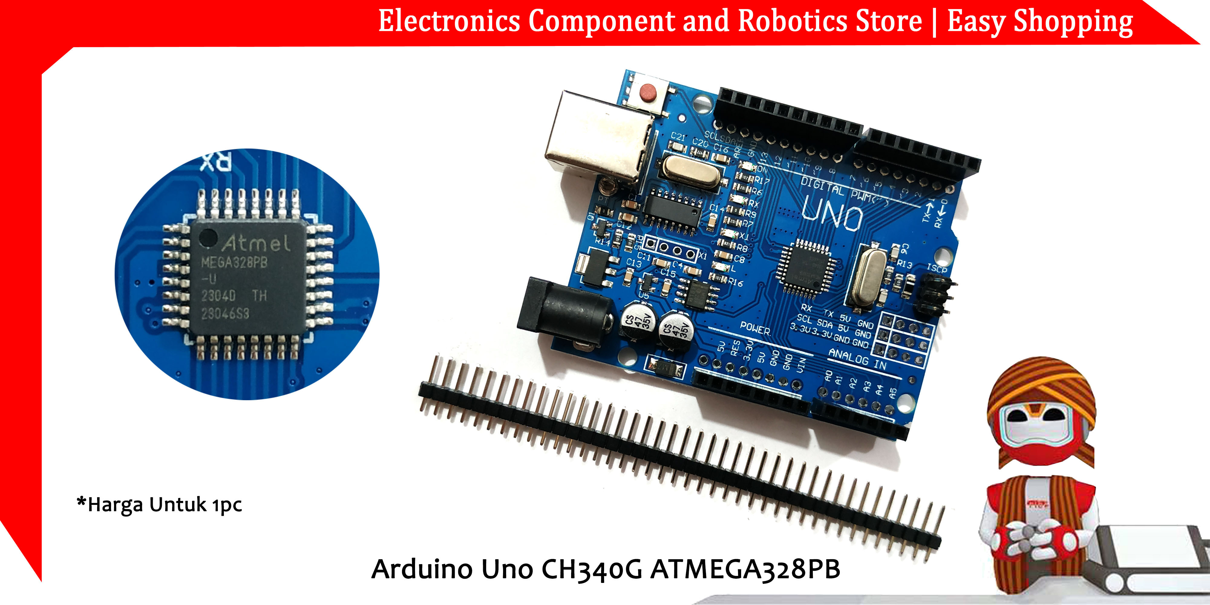 Arduino Uno Ch340g Toko Komponen Elektronik Listrik Led Dan Robotika