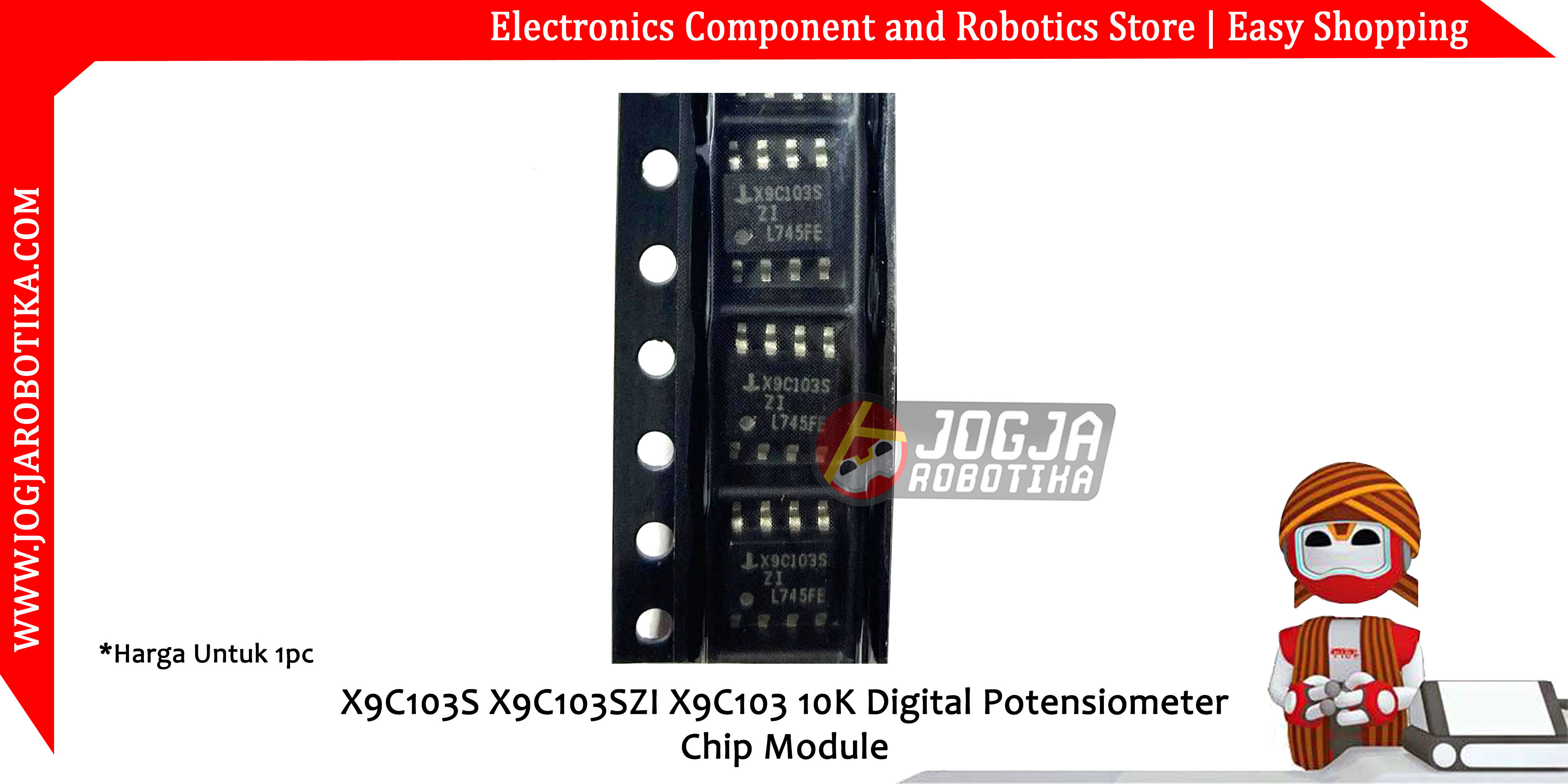 X9C103S X9C103SZI X9C103 10K Digital Potensiometer Chip Module - Toko Komponen Elektronik ...