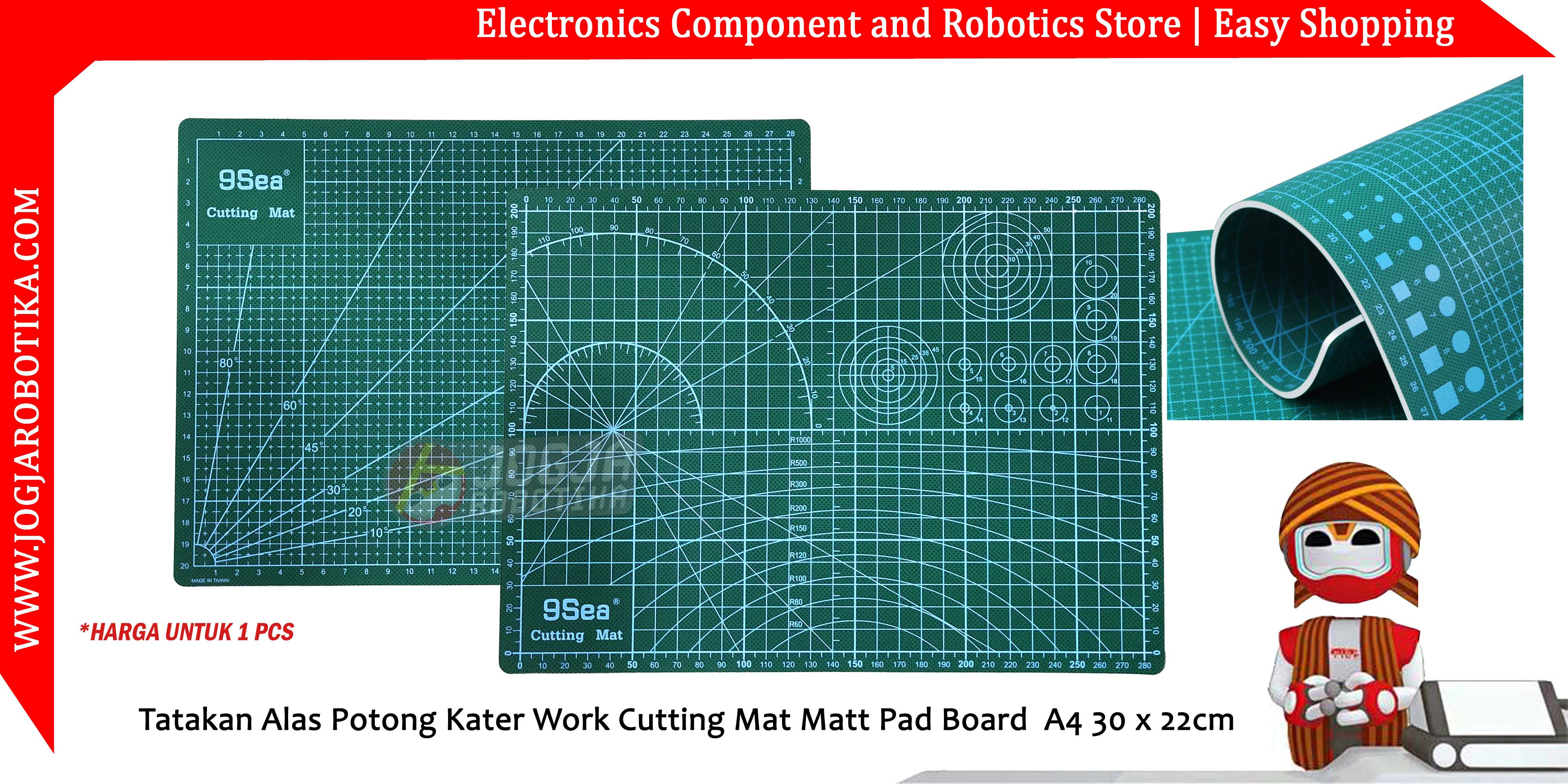 Tatakan Alas Potong Kater Work Cutting Mat Matt Pad Board A4 30 x 22cm Double Side - Toko ...