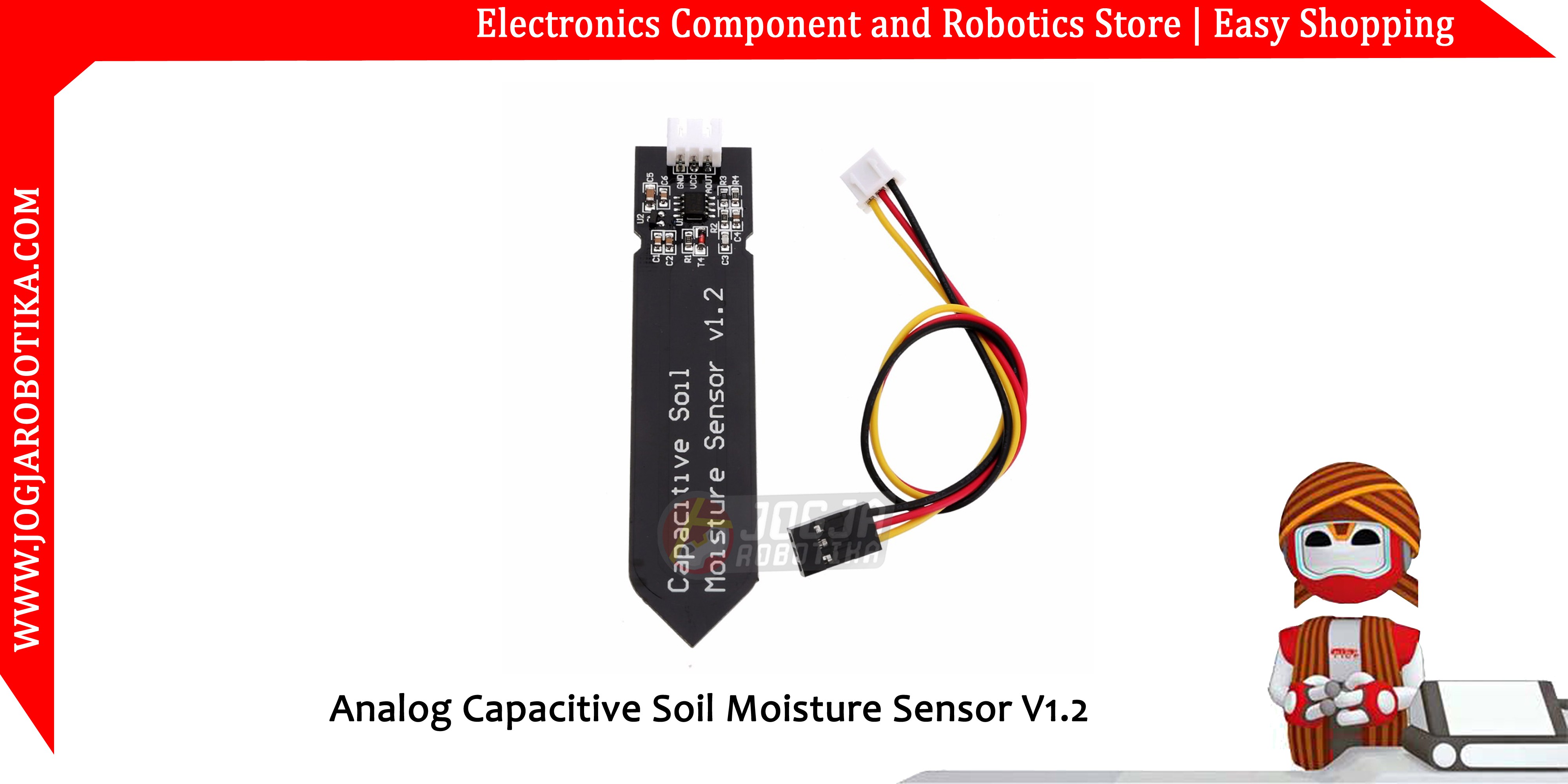 Analog Capacitive Soil Moisture Sensor V1.2 Sensor Kelembaban Tanah V1.2 - Toko Komponen ...