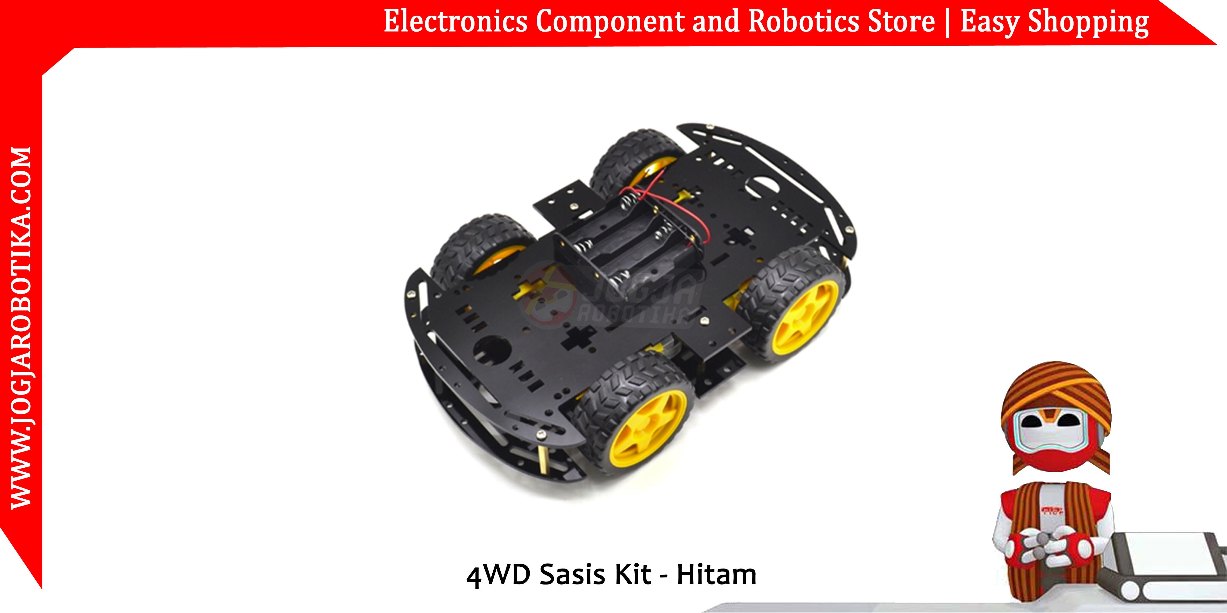 Jual 4WD Sasis Kit - Hitam