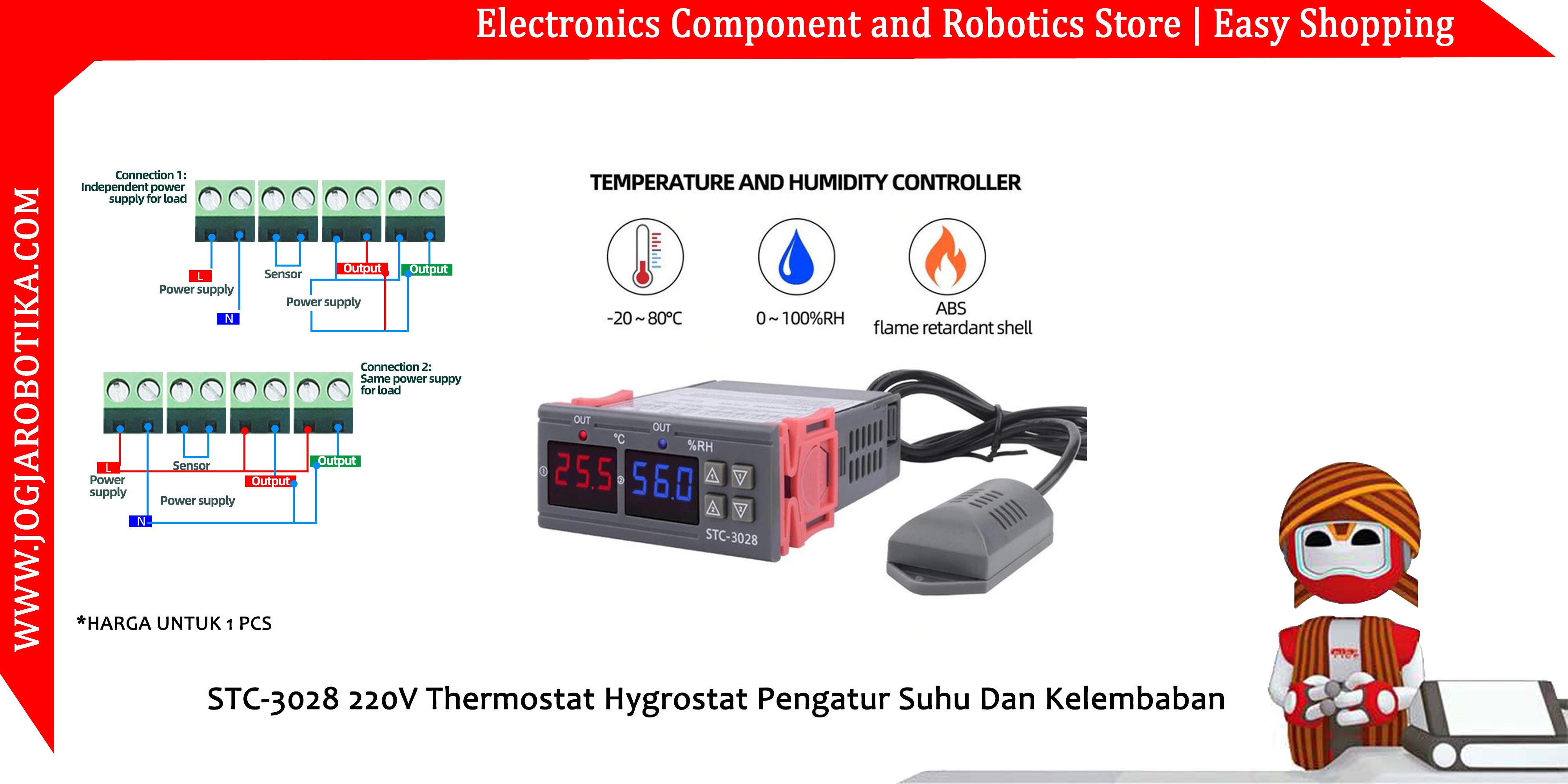 jual STC-1000 220V AC Thermostat Digital Temperature Control