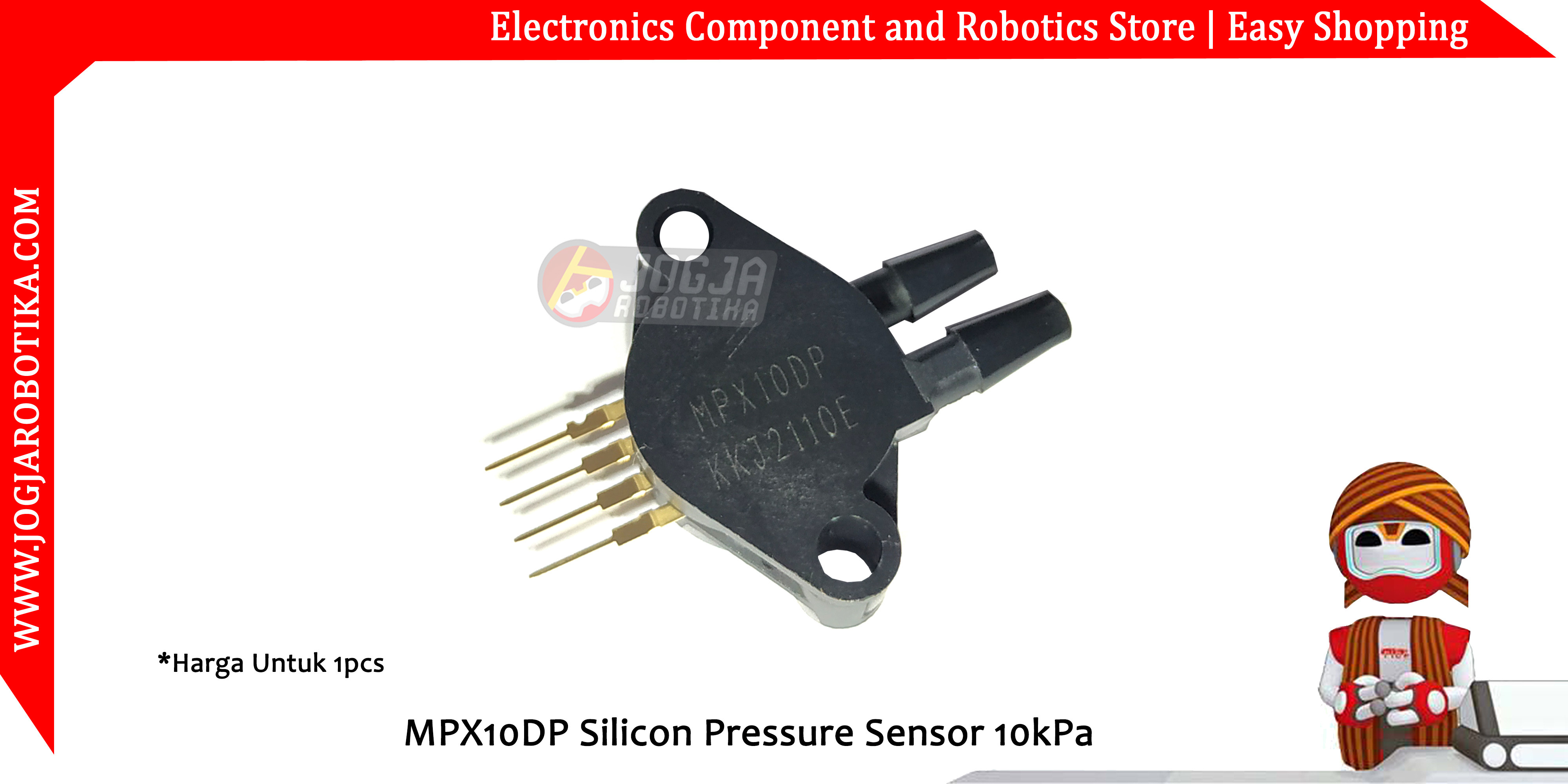 Jual MPX10DP Silicon Pressure Sensor 10kPa