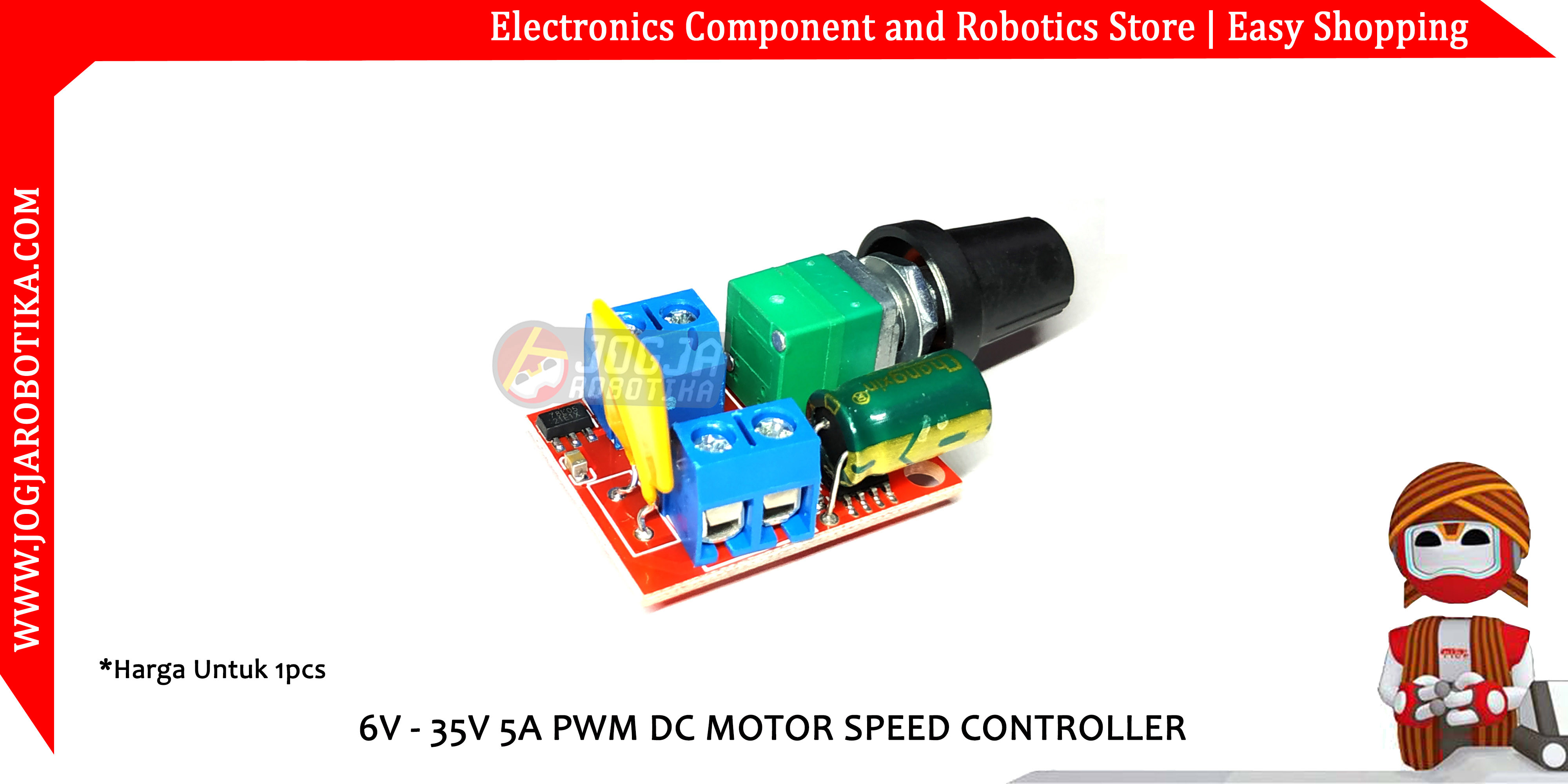 6V - 35V 5A PWM DC MOTOR SPEED CONTROLLER