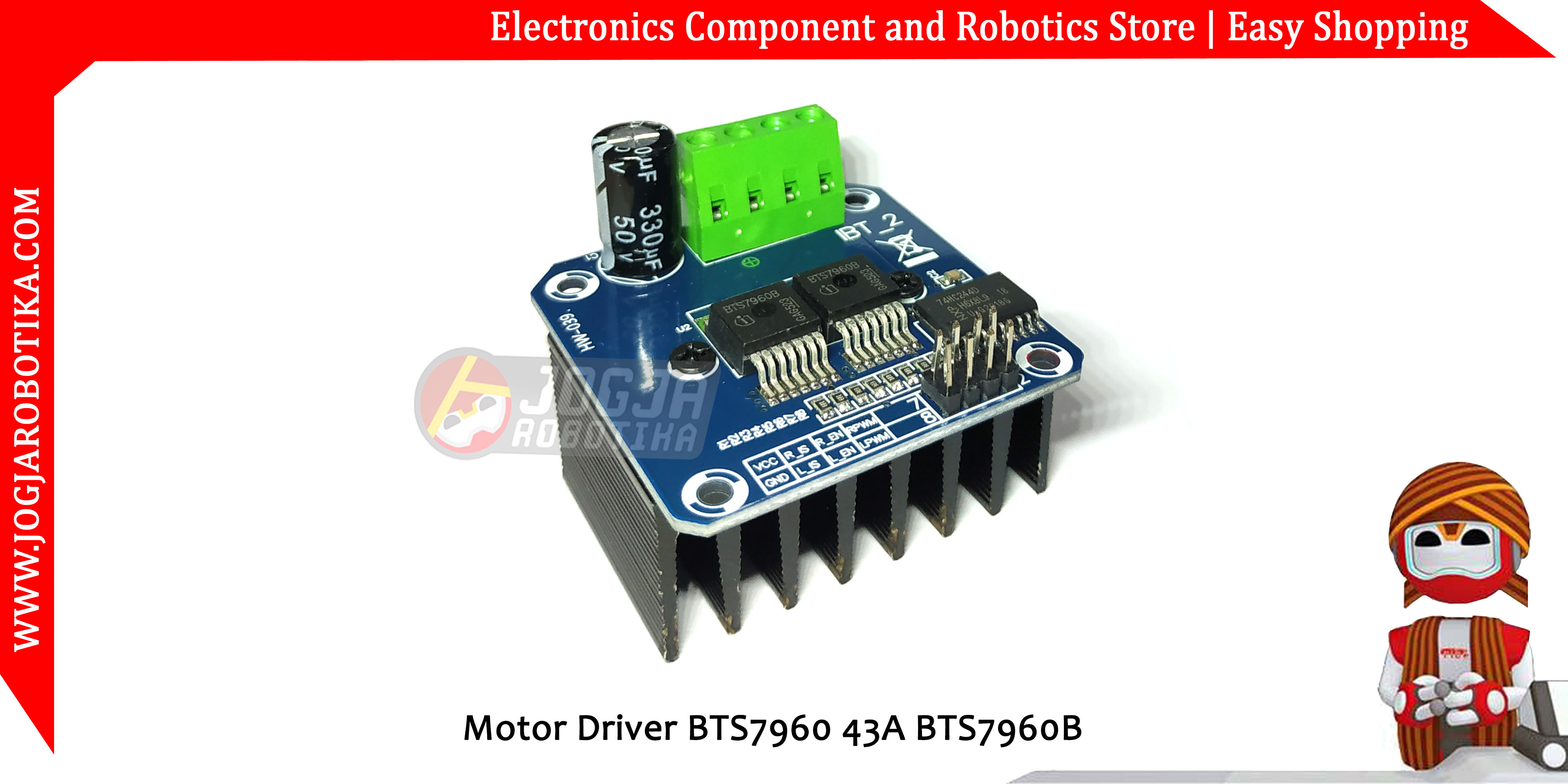 Jual Motor Driver BTS7960 43A