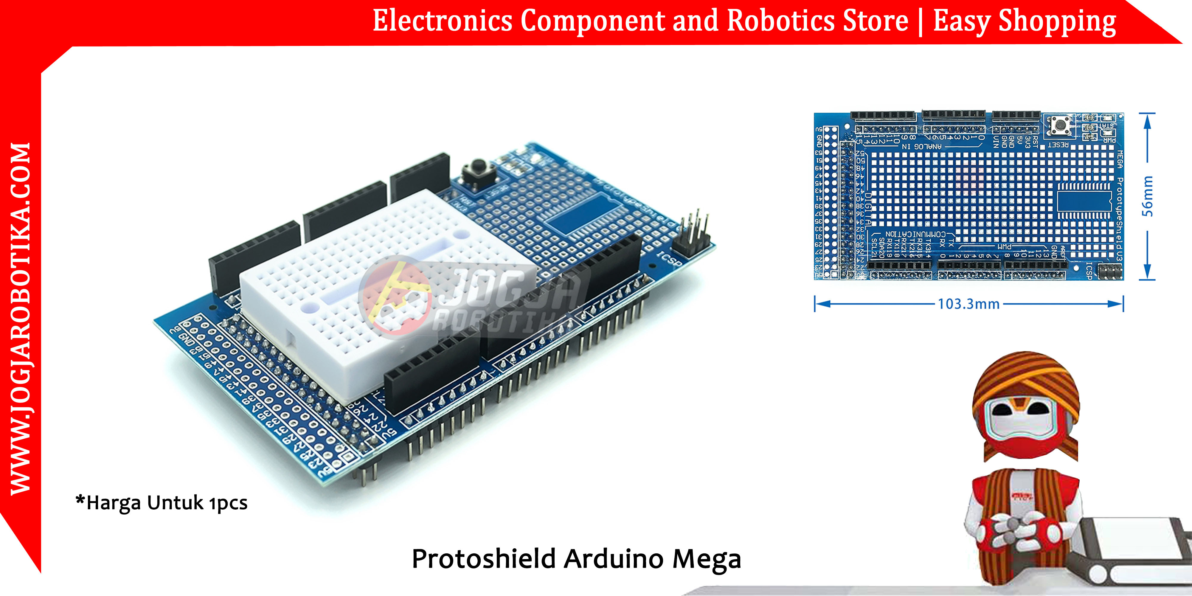 Jual Protoshield Arduino Mega