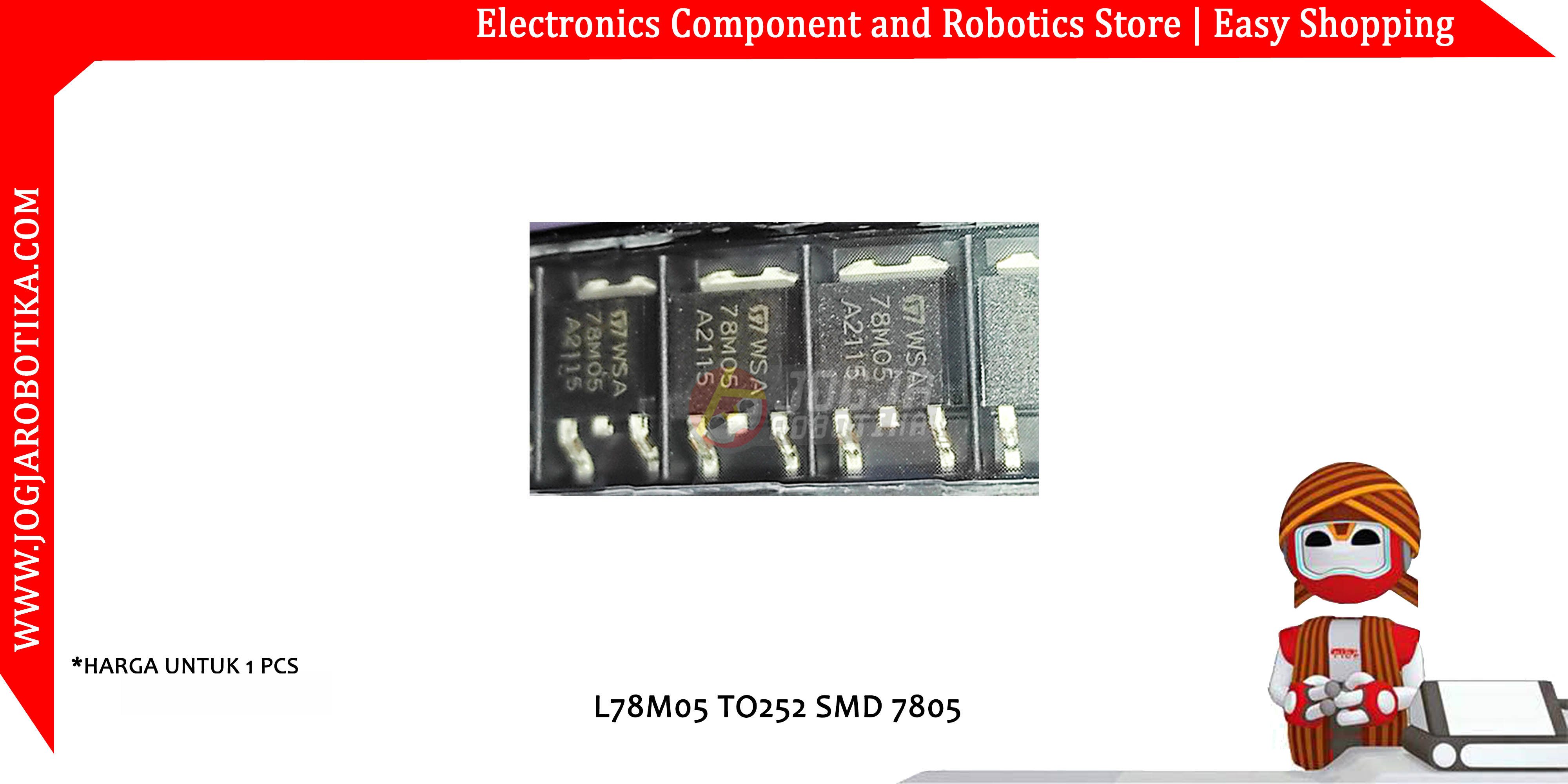 Jual L78M05 TO252 SMD 7805