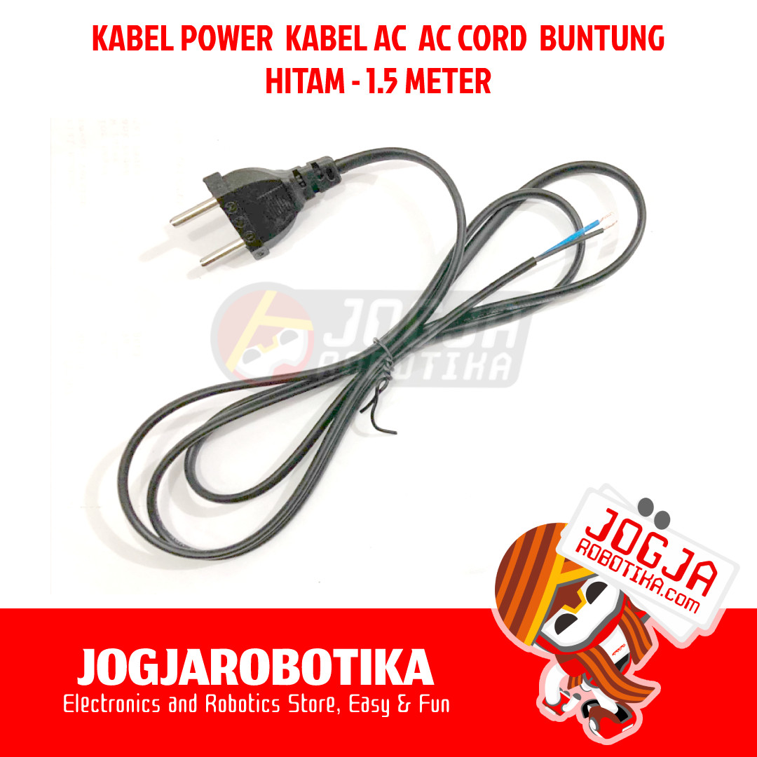 KABEL AC KABEL POWER AC CORD BUNTUNG LISTRIK 2.5A 220/250VAC HITAM