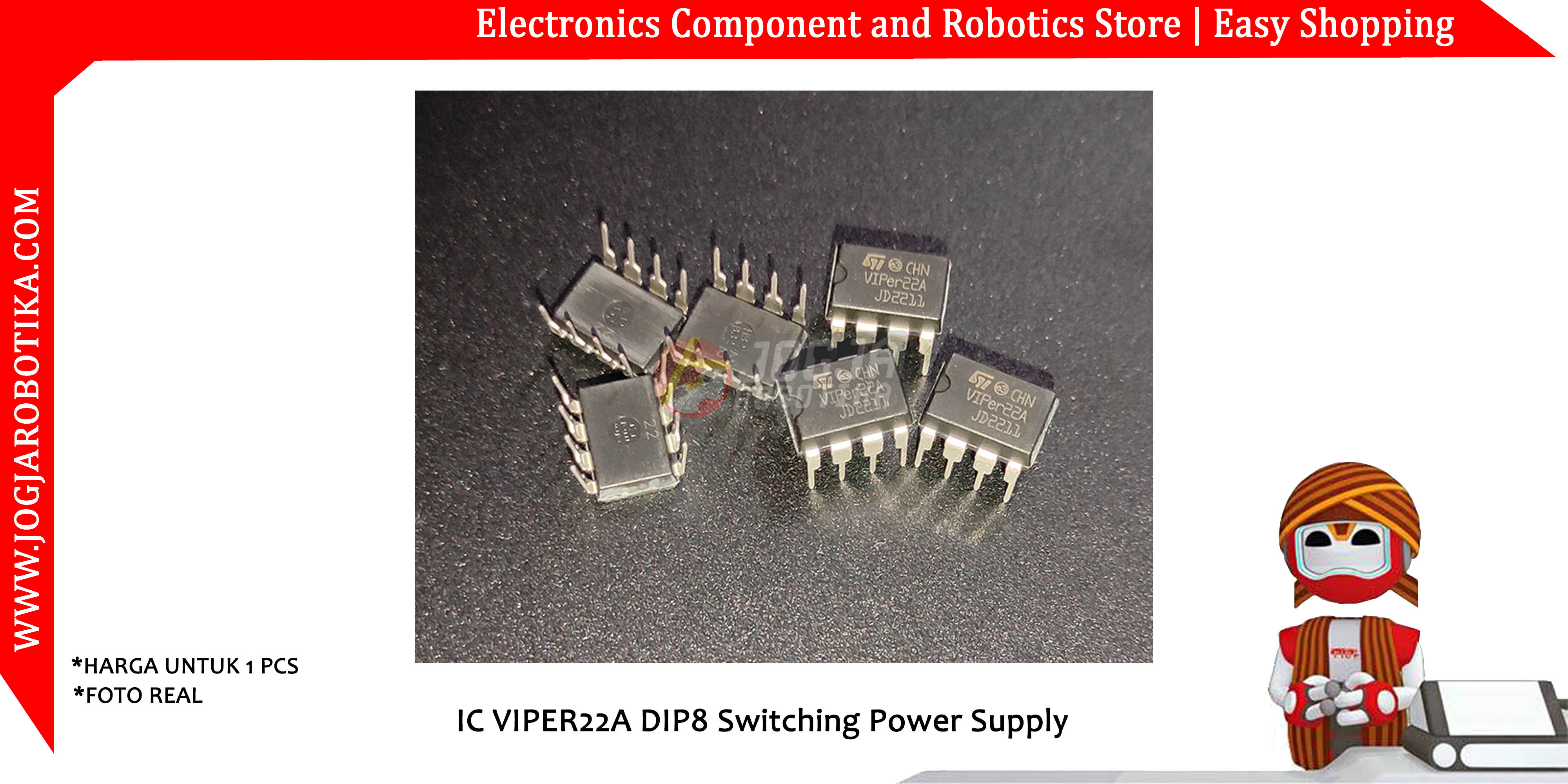 jual IC VIPER22A DIP8 Switching Power Supply