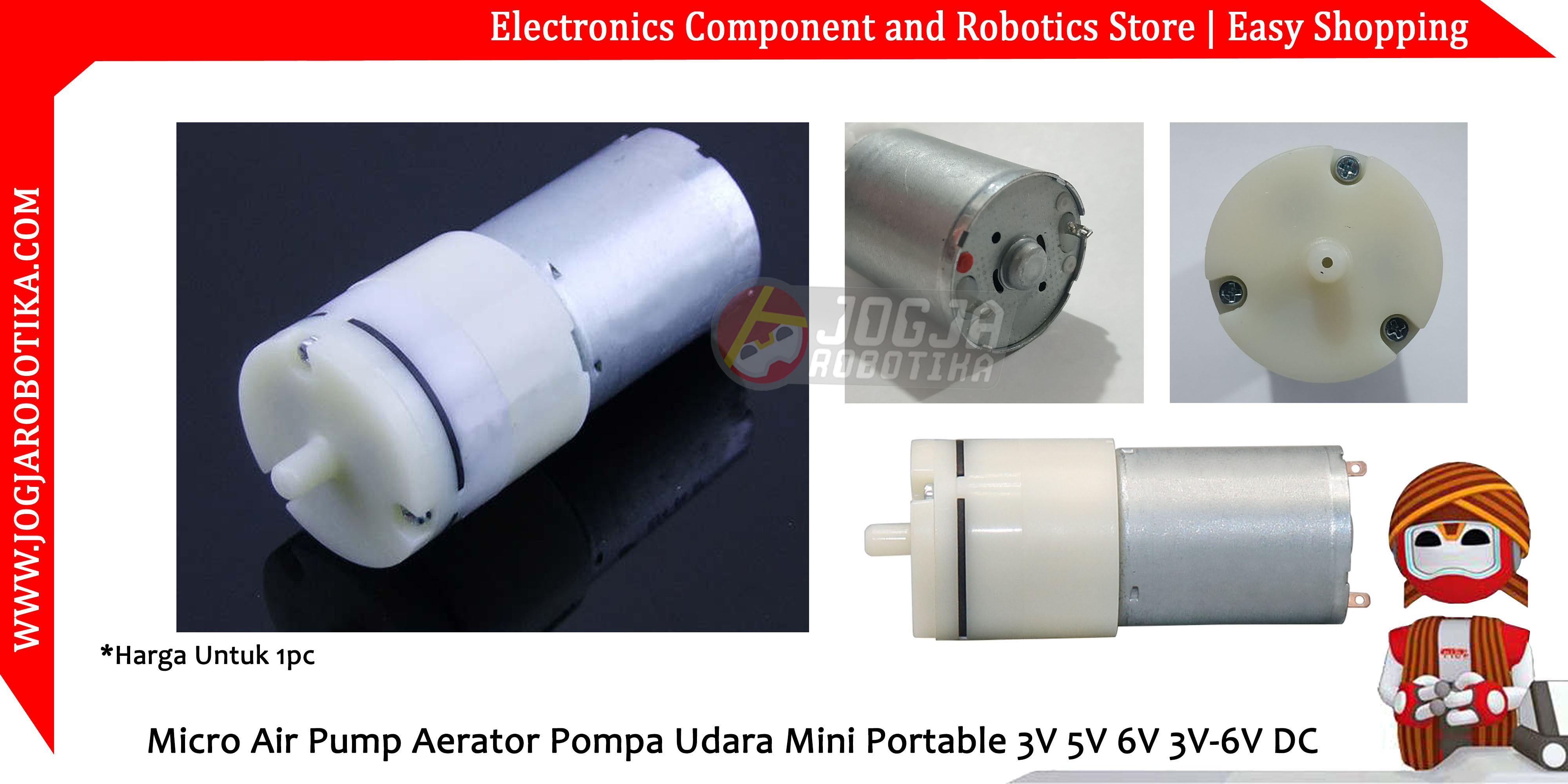 3-6VDC Air Pump - Toko Komponen Elektronik , Listrik , LED dan Robotika
