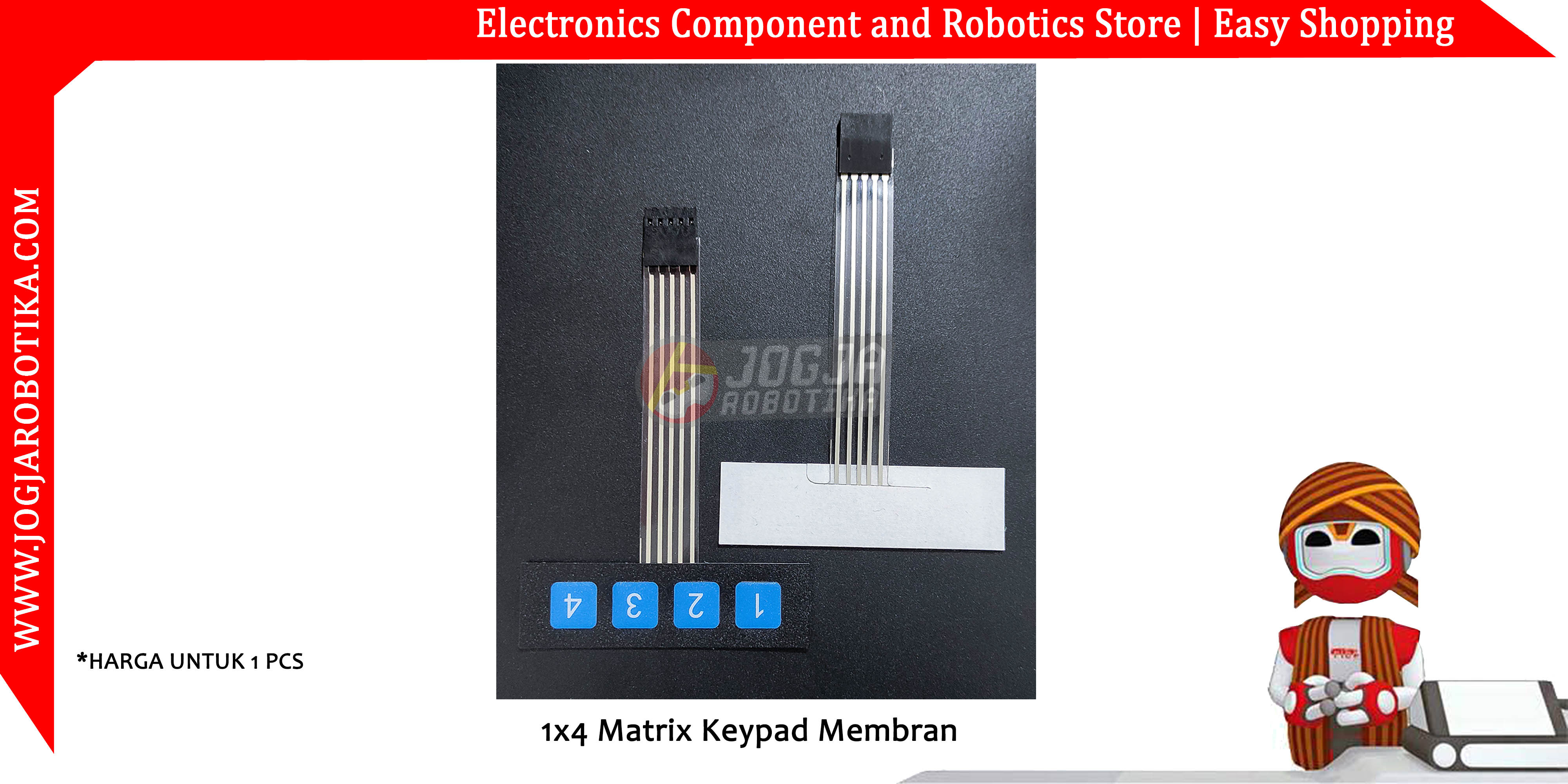 1x4 Matrix Keypad Membran
