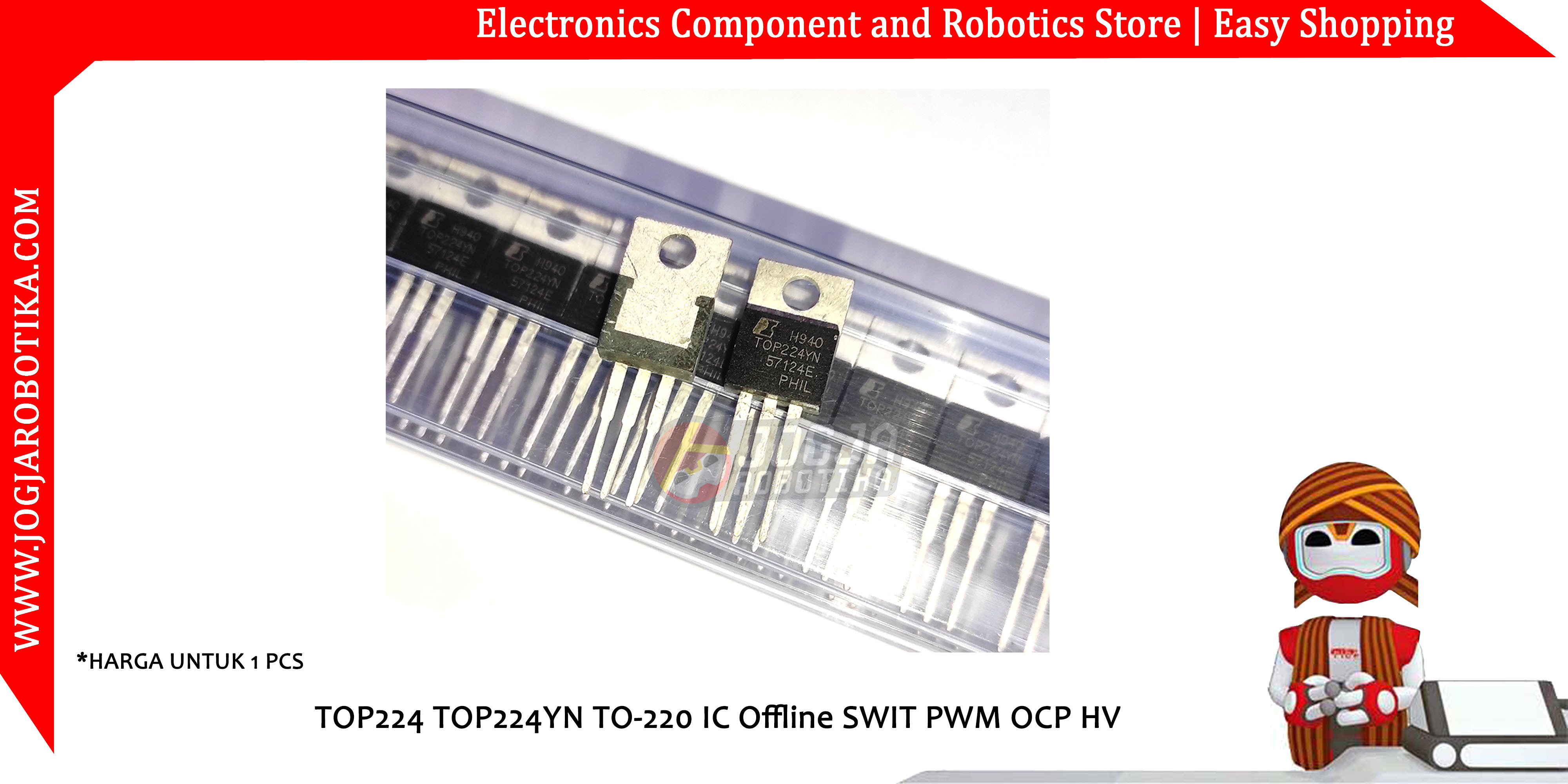 jual TOP224 TOP224YN TO-220 IC Offline SWIT PWM OCP HV