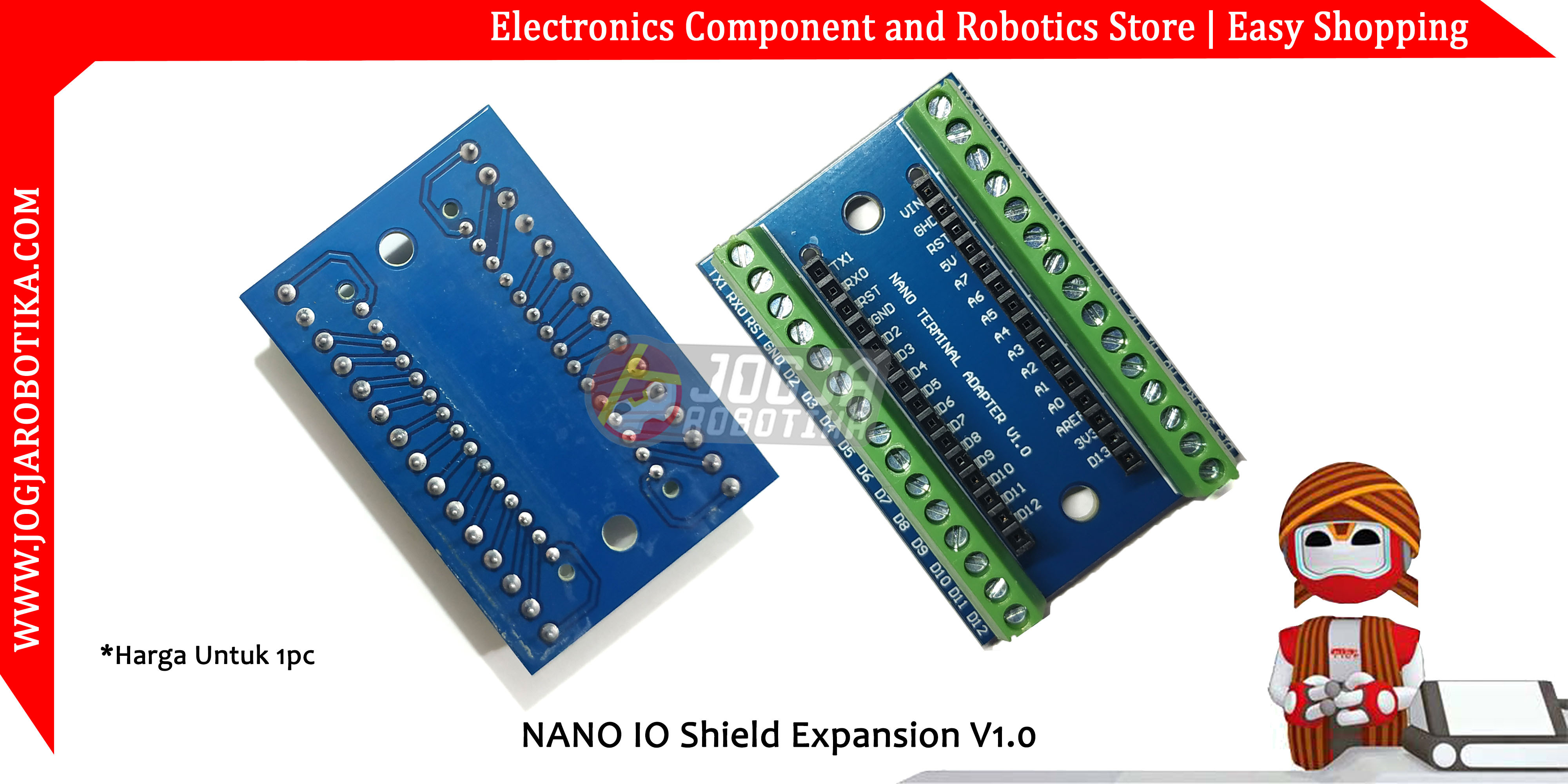 DIY NANO IO Shield Expansion V1.0 - Sudah Disolder