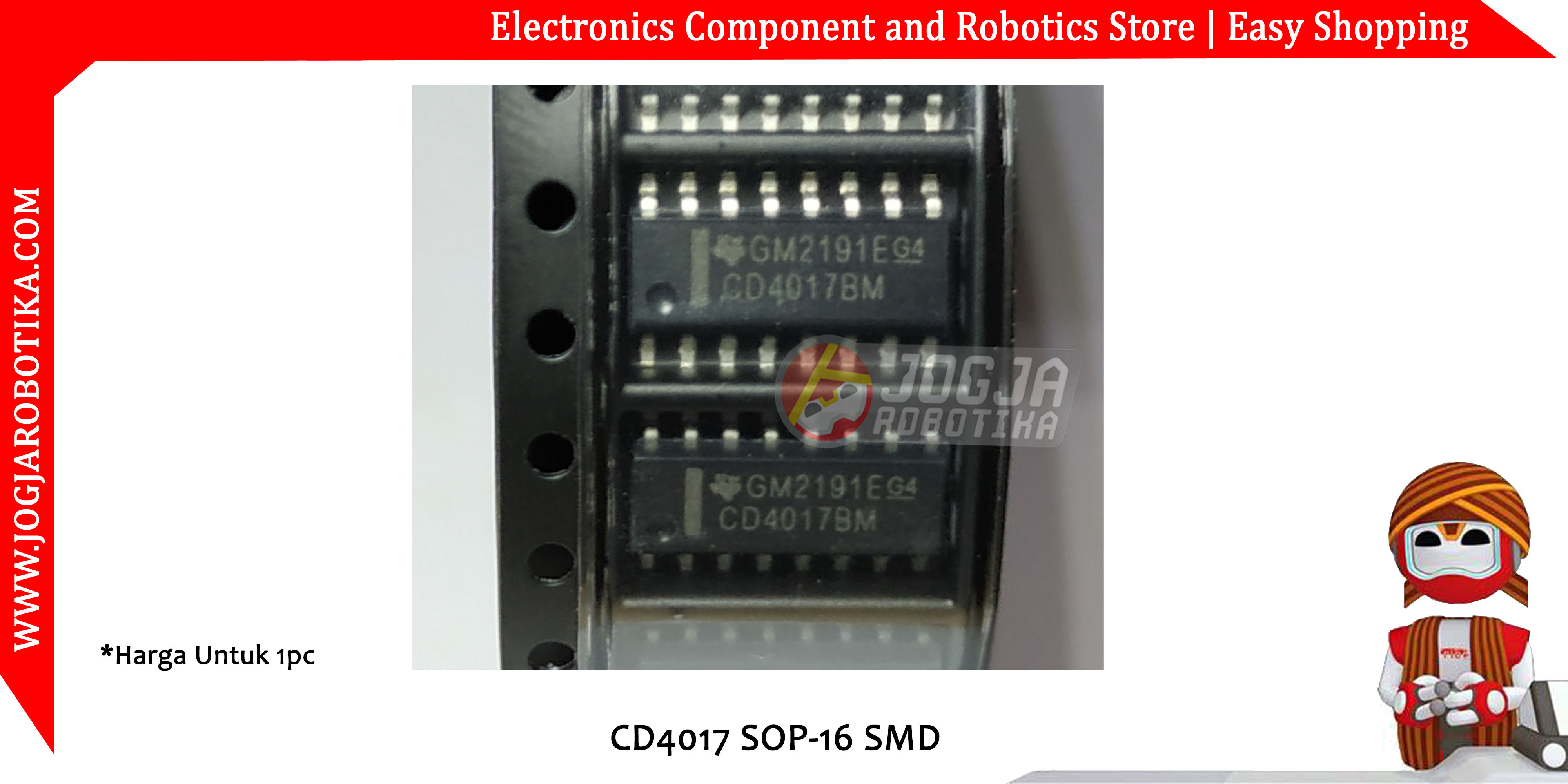 Jual CD4017 SOP-16 SMD