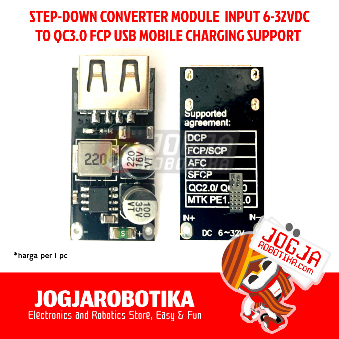 STEP-DOWN BUCK MODULE 6-32VDC TO QC3.0 FCP SUPPORT FAST CHARGING