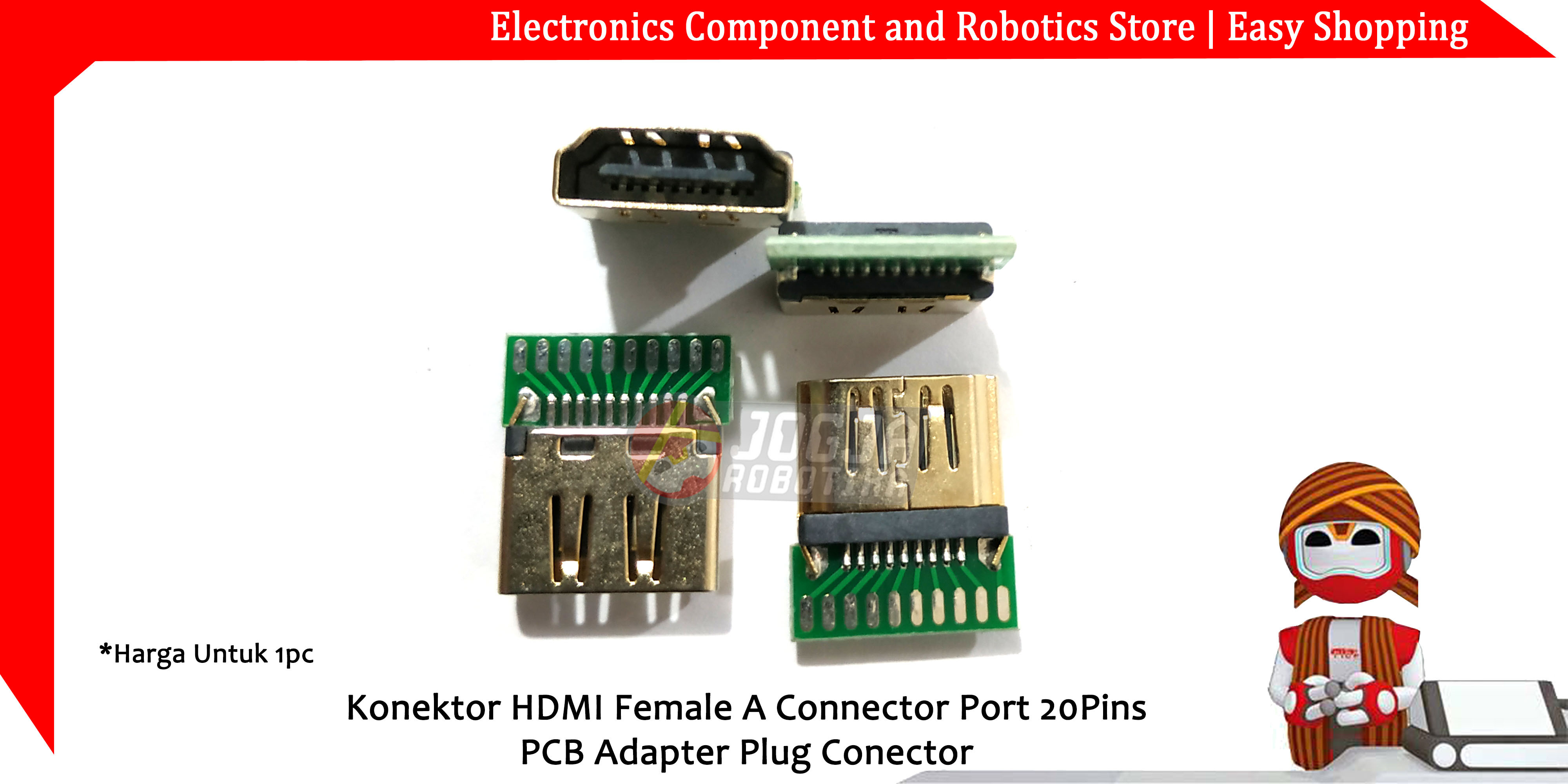 Konektor HDMI Female A Connector Port 20Pins PCB Adapter Plug Conector
