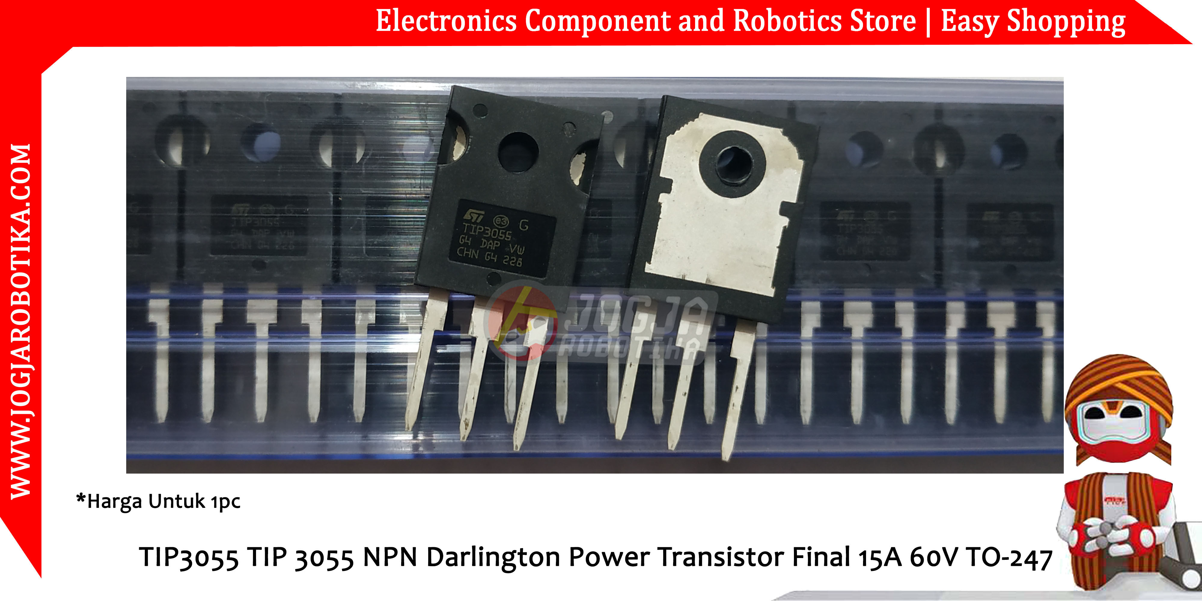 TIP3055 TIP 3055 NPN Darlington Power Transistor Final 15A 60V TO-247