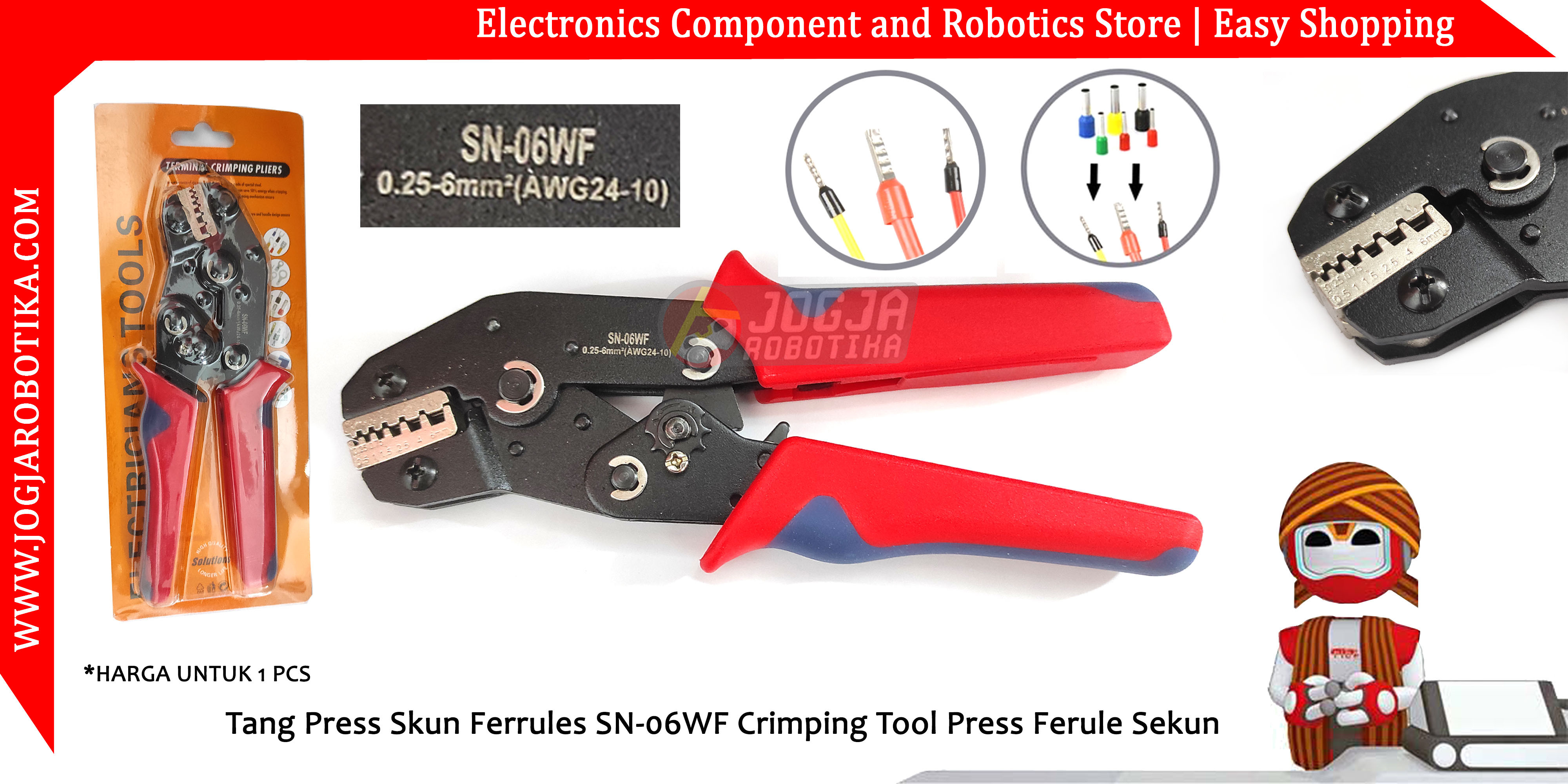 Tang Press Skun Ferrules SN-06WF Crimping Tool Press Ferule Sekun