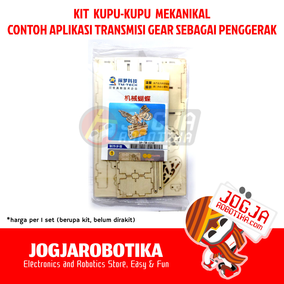 MAINAN EDUKASI RAKIT PUZZLE DESAIN MEKANIKAL KIT PROTOTIPE - KIT KUPU-KUPU