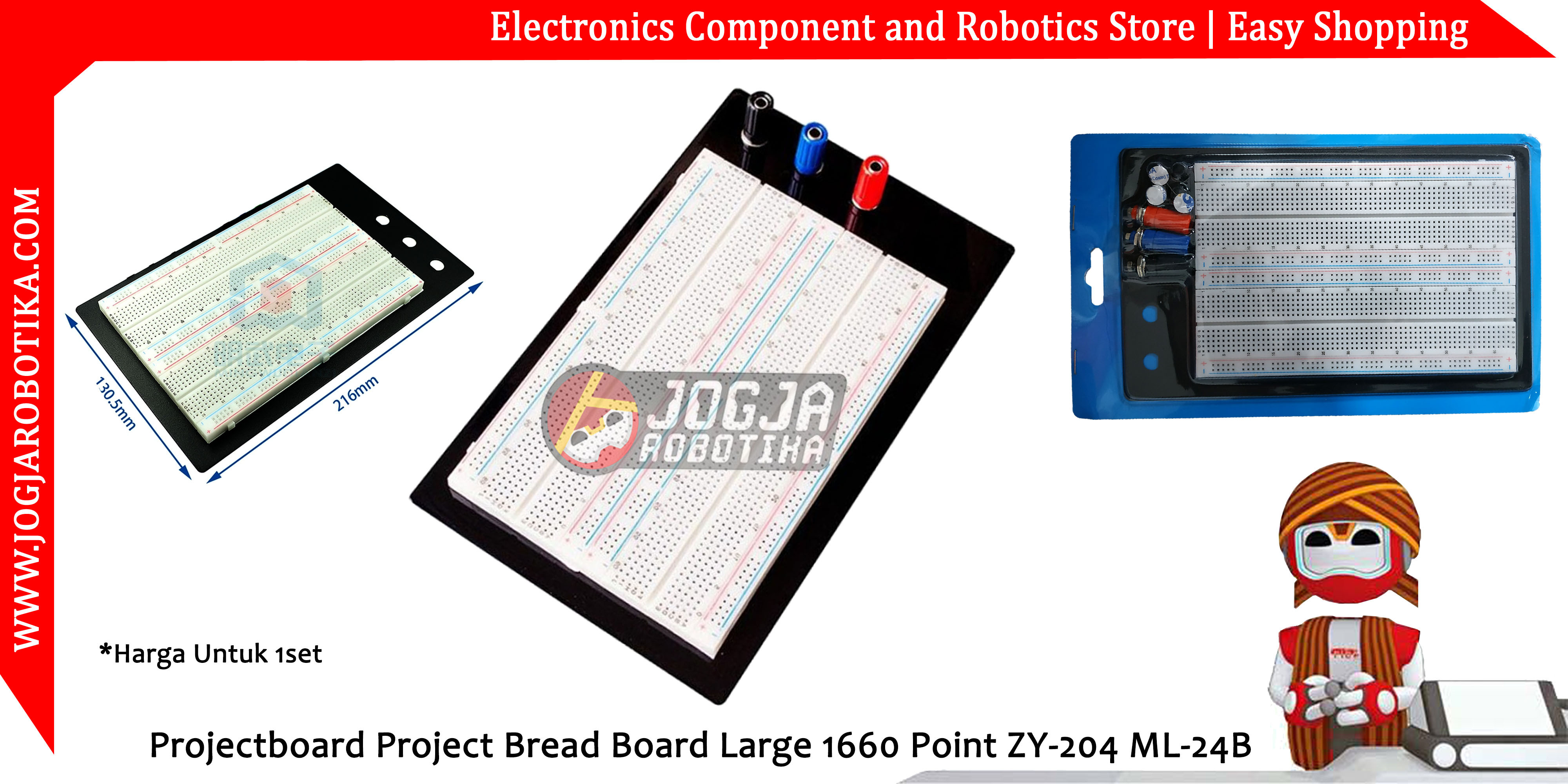 Projectboard Project Bread Board Large 1660 Point ZY-204 ML-24B