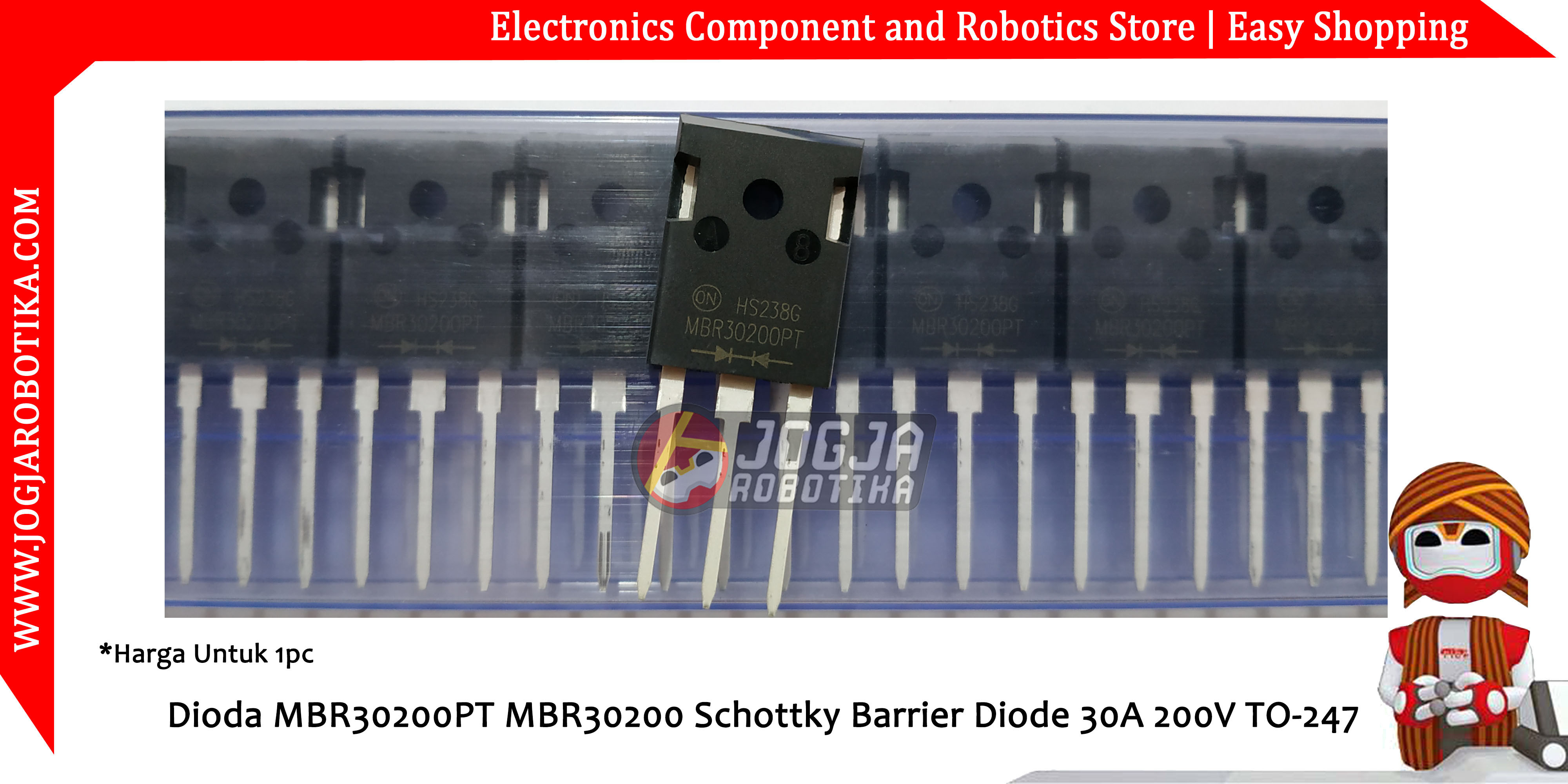 Dioda MBR30200PT MBR30200 Schottky Barrier Diode 30A 200V TO-247
