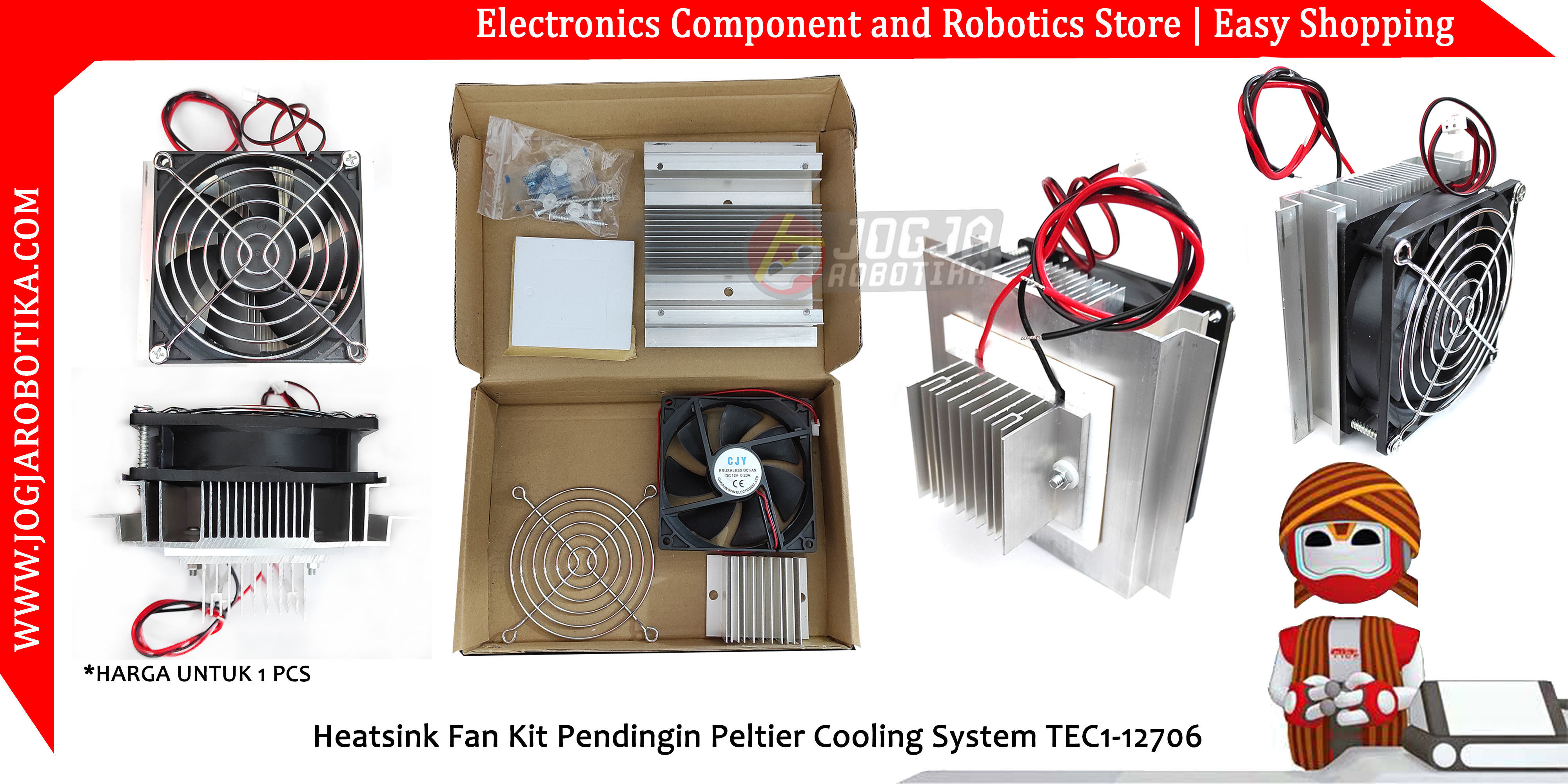 Heatsink Fan Kit Pendingin Peltier Cooling System TEC1-12706