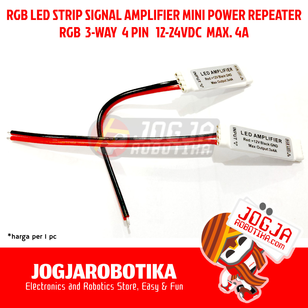RGB LED STRIP SIGNAL AMPLIFIER MINI POWER REPEATER 12-24V 4A 4PIN