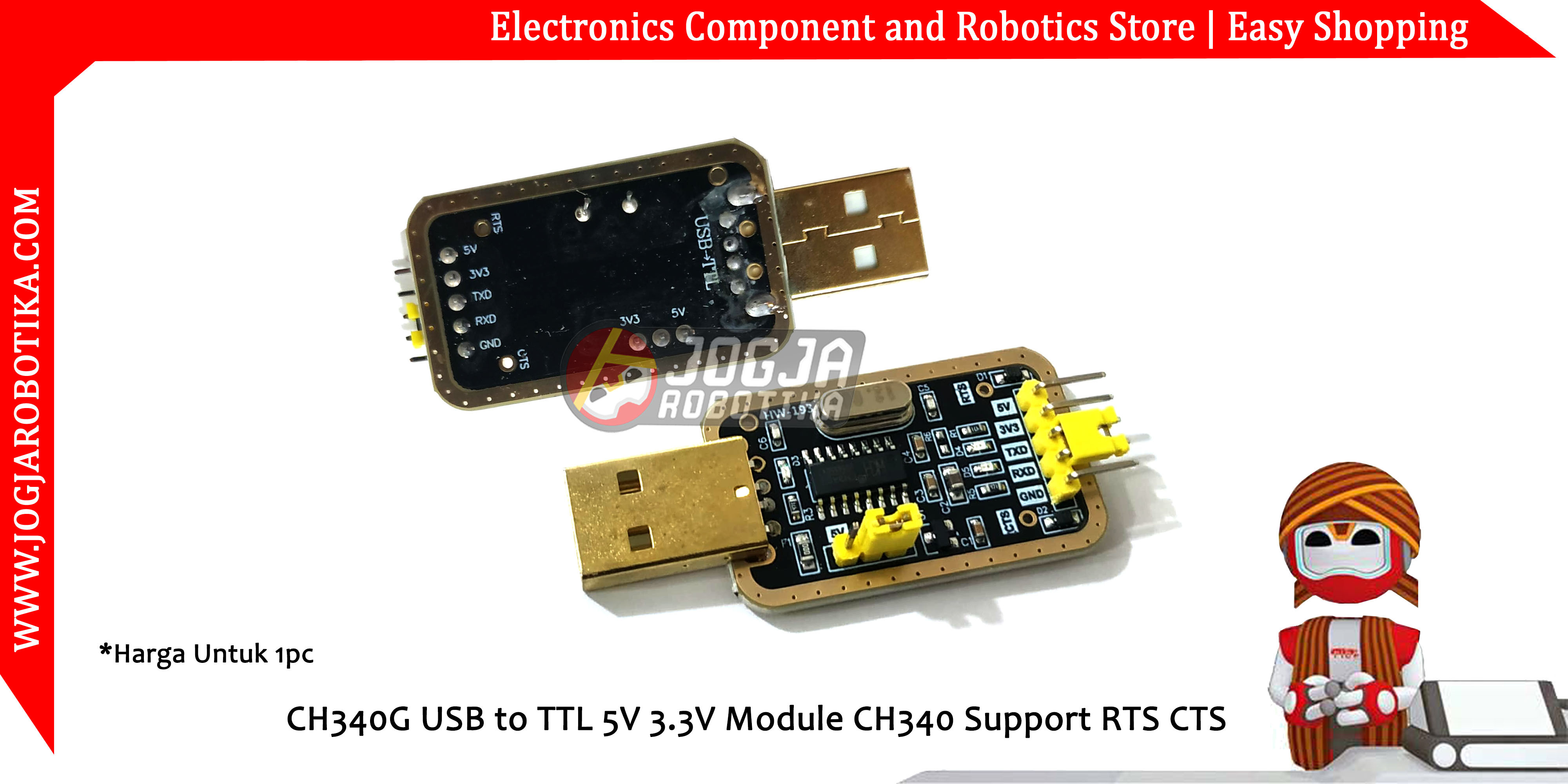 Jual CH340G RS232 to TTL Module