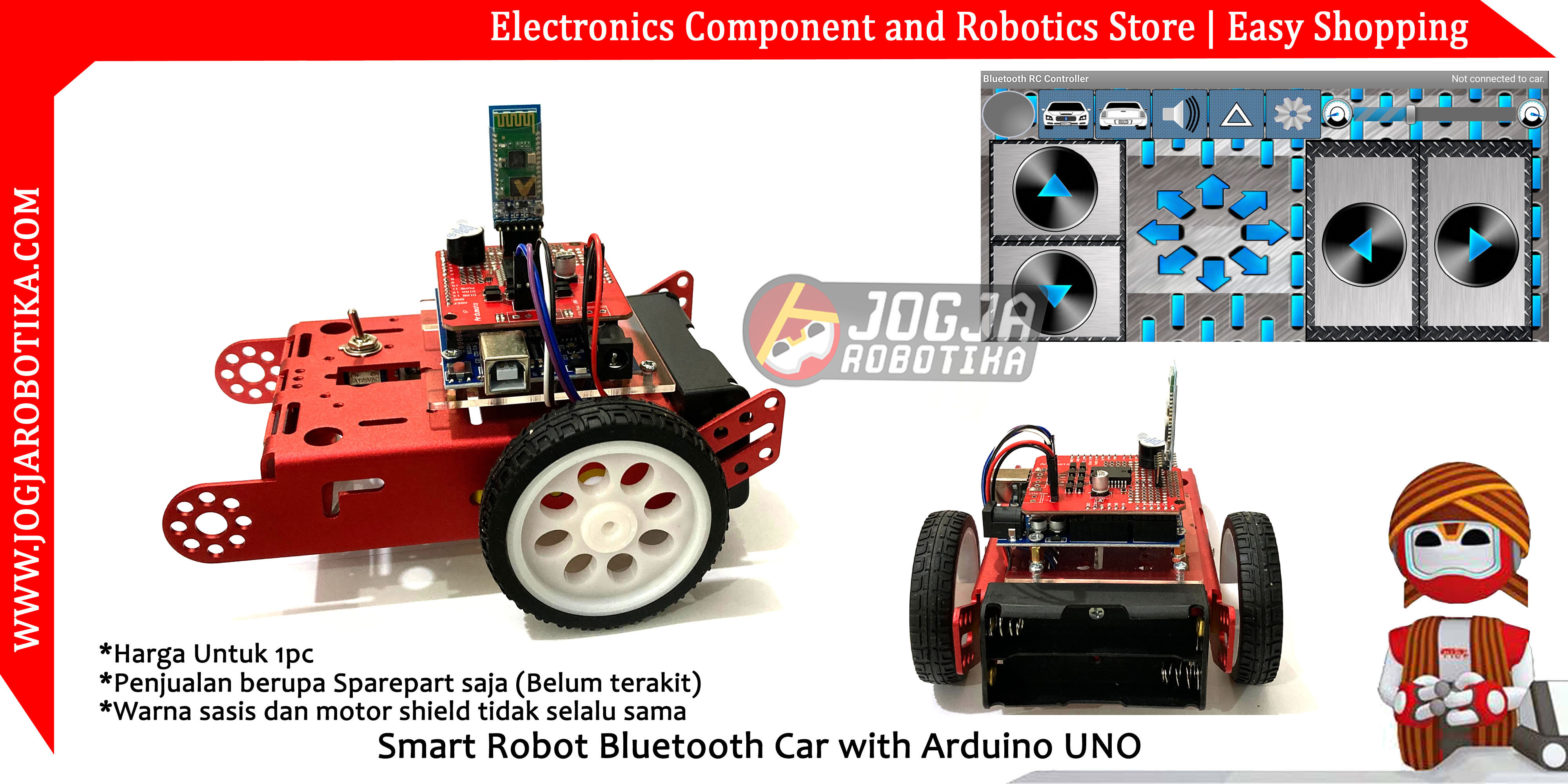 Smart Robot Bluetooth Car with Arduino UNO - Toko Komponen Elektronik ...