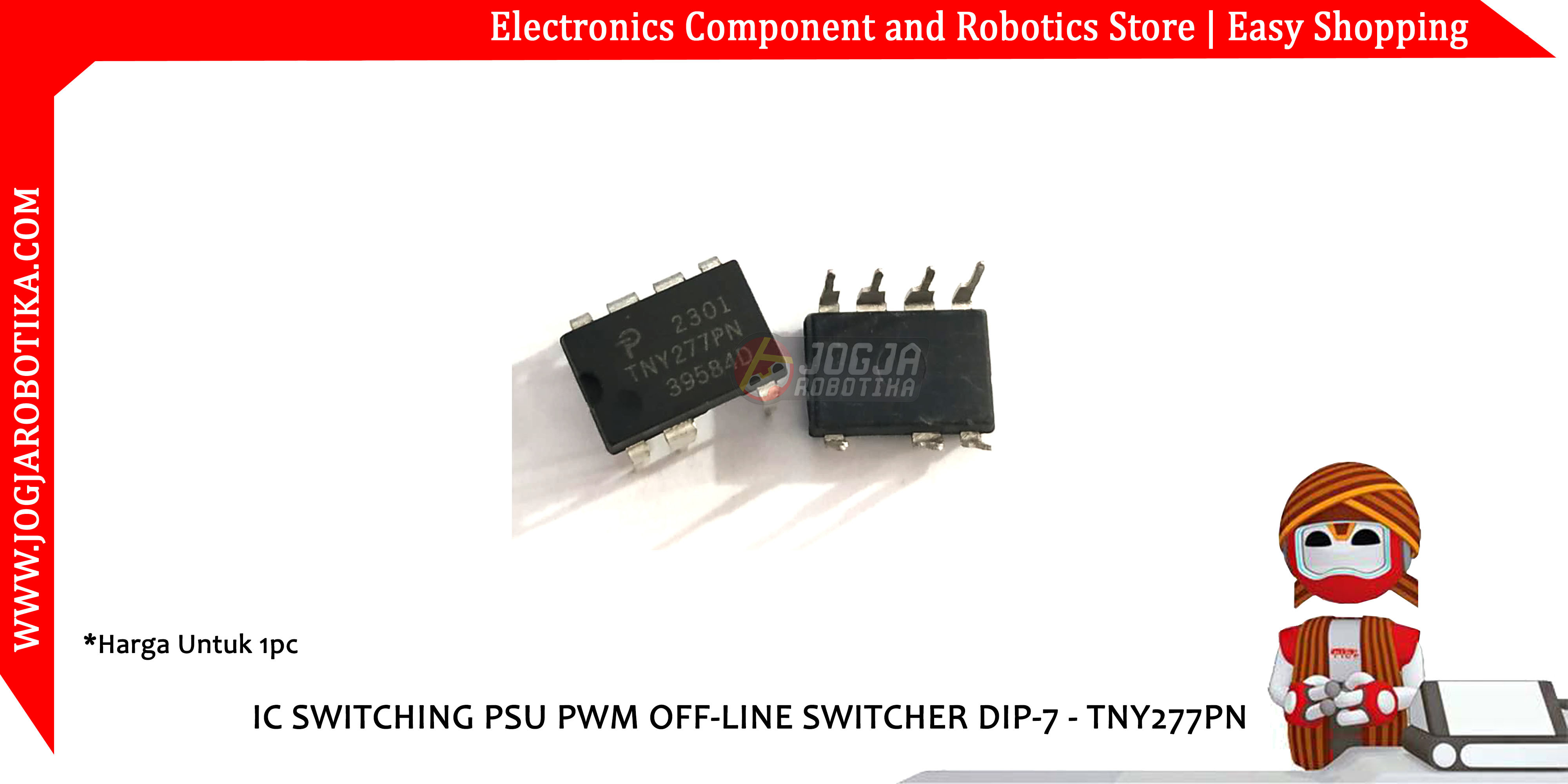 IC SWITCHING PSU PWM OFF-LINE SWITCHER DIP-7 - TNY277PN