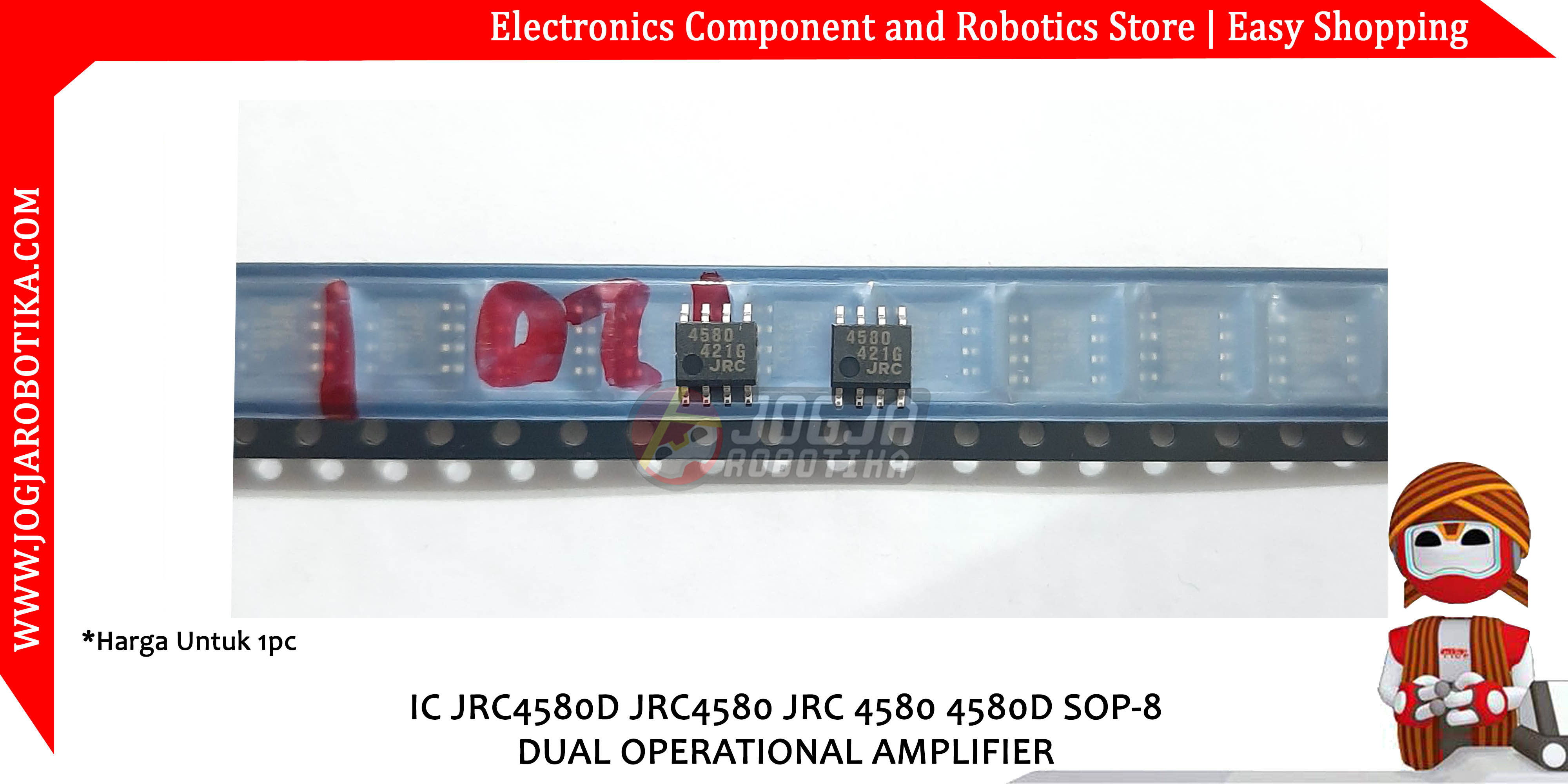 IC JRC4580D JRC4580 JRC 4580 4580D SOP-8 Dual Operational Amplifier