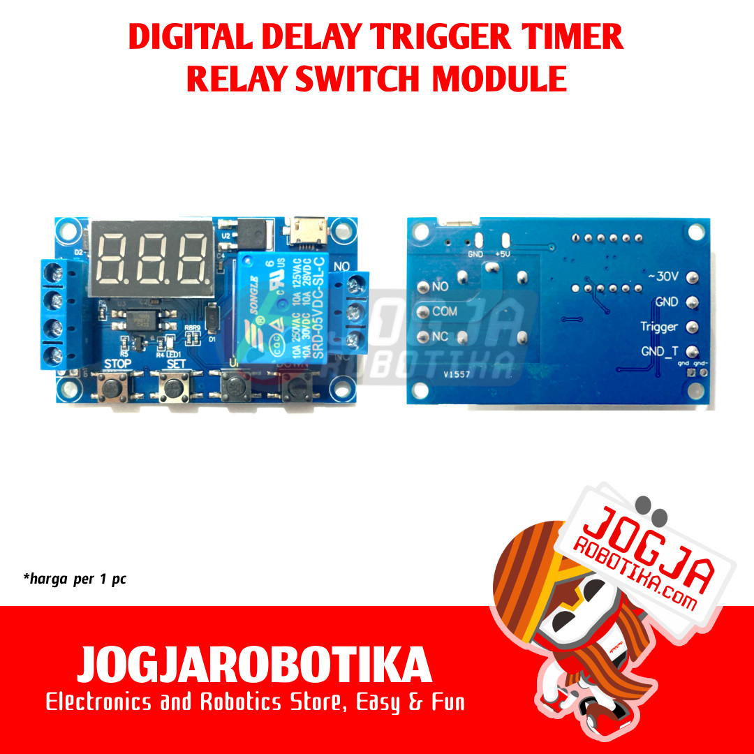 Digital Delay Trigger Timer Relay Switch Module 5-30Vdc Micro USB
