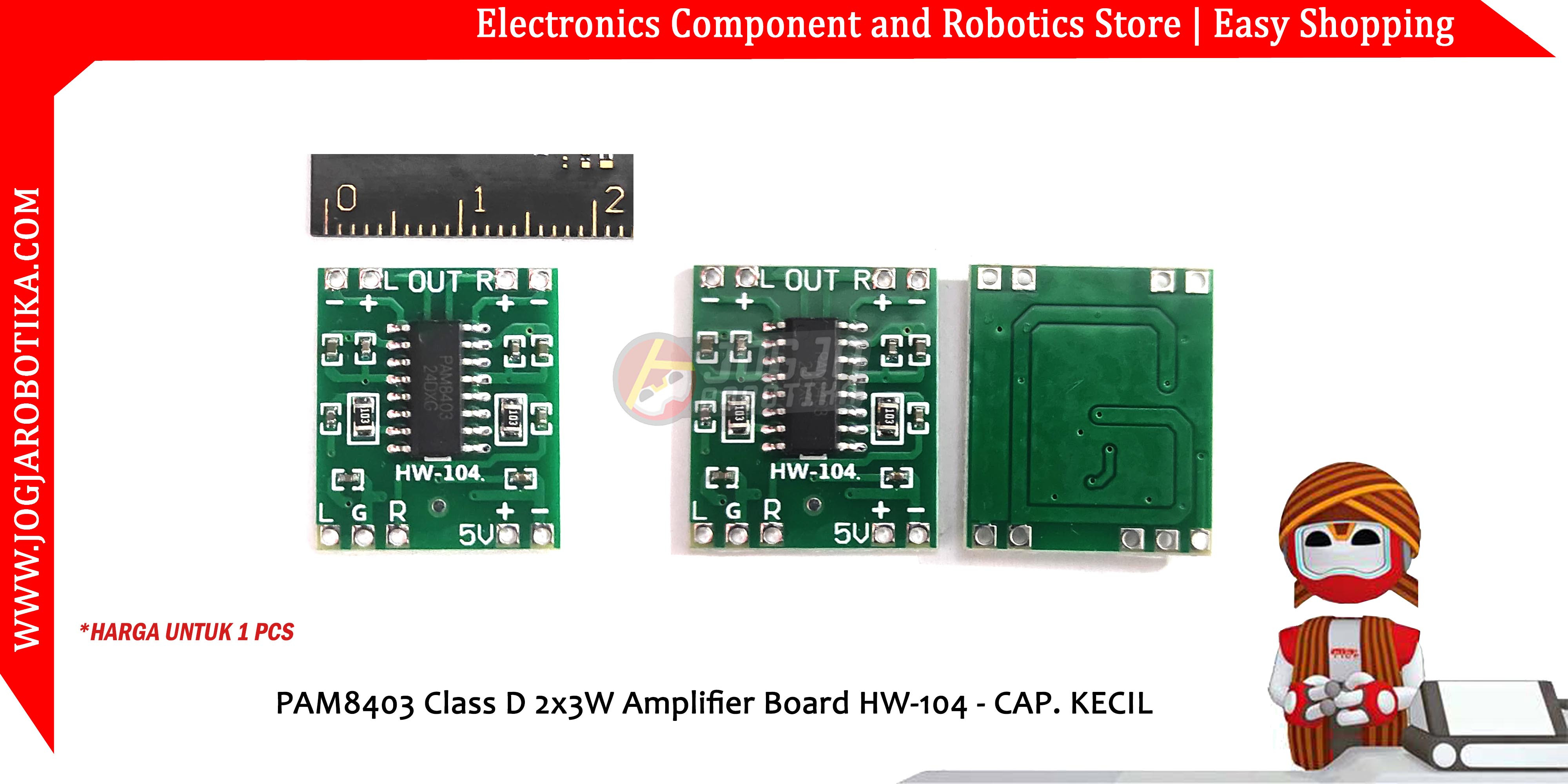 PAM8403 Class D 2x3W Amplifier Board HW-104 - CAP. KECIL