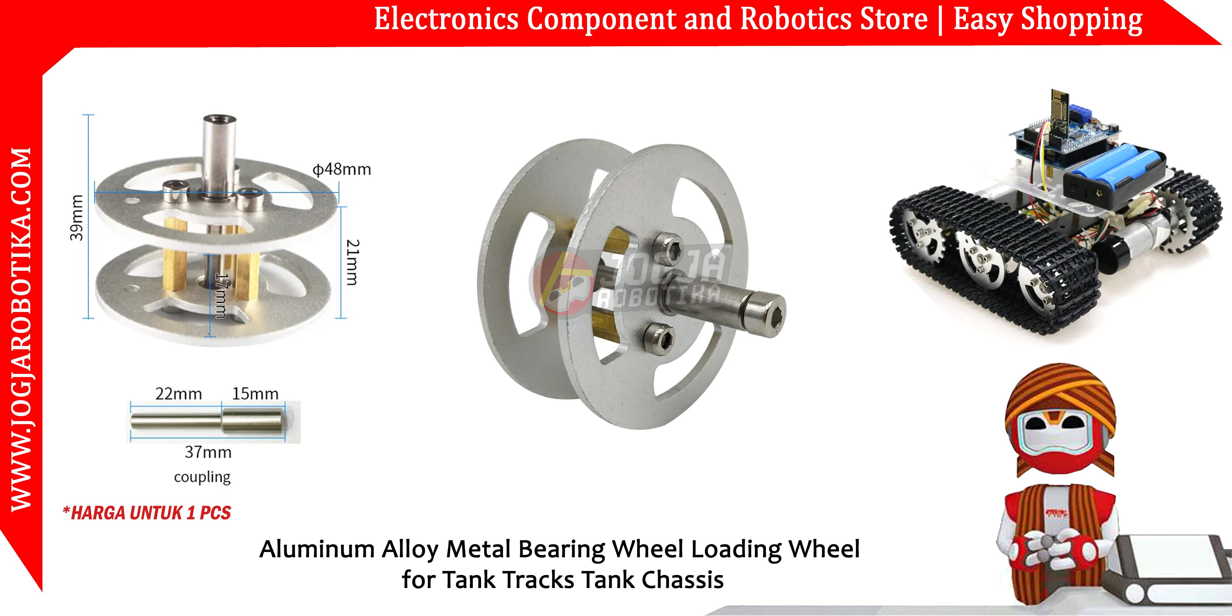 Aluminum Alloy Metal Bearing Wheel Loading Wheel for Tank Tracks Tank ...