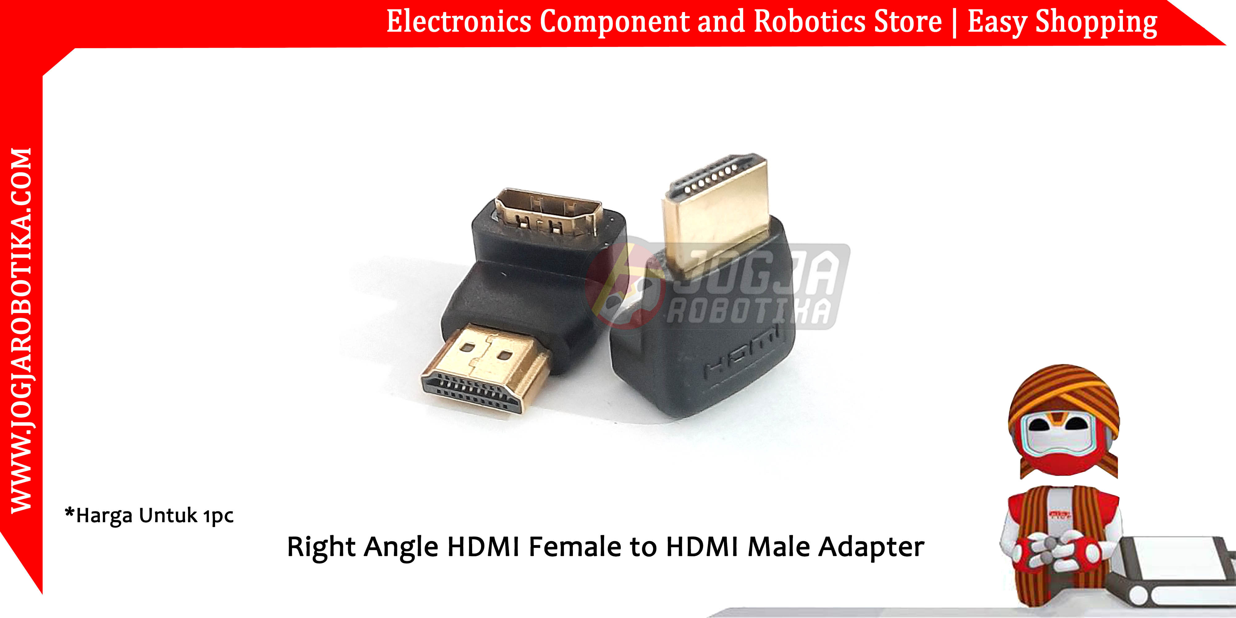 jual Right Angle HDMI Female to HDMI Male Adapter