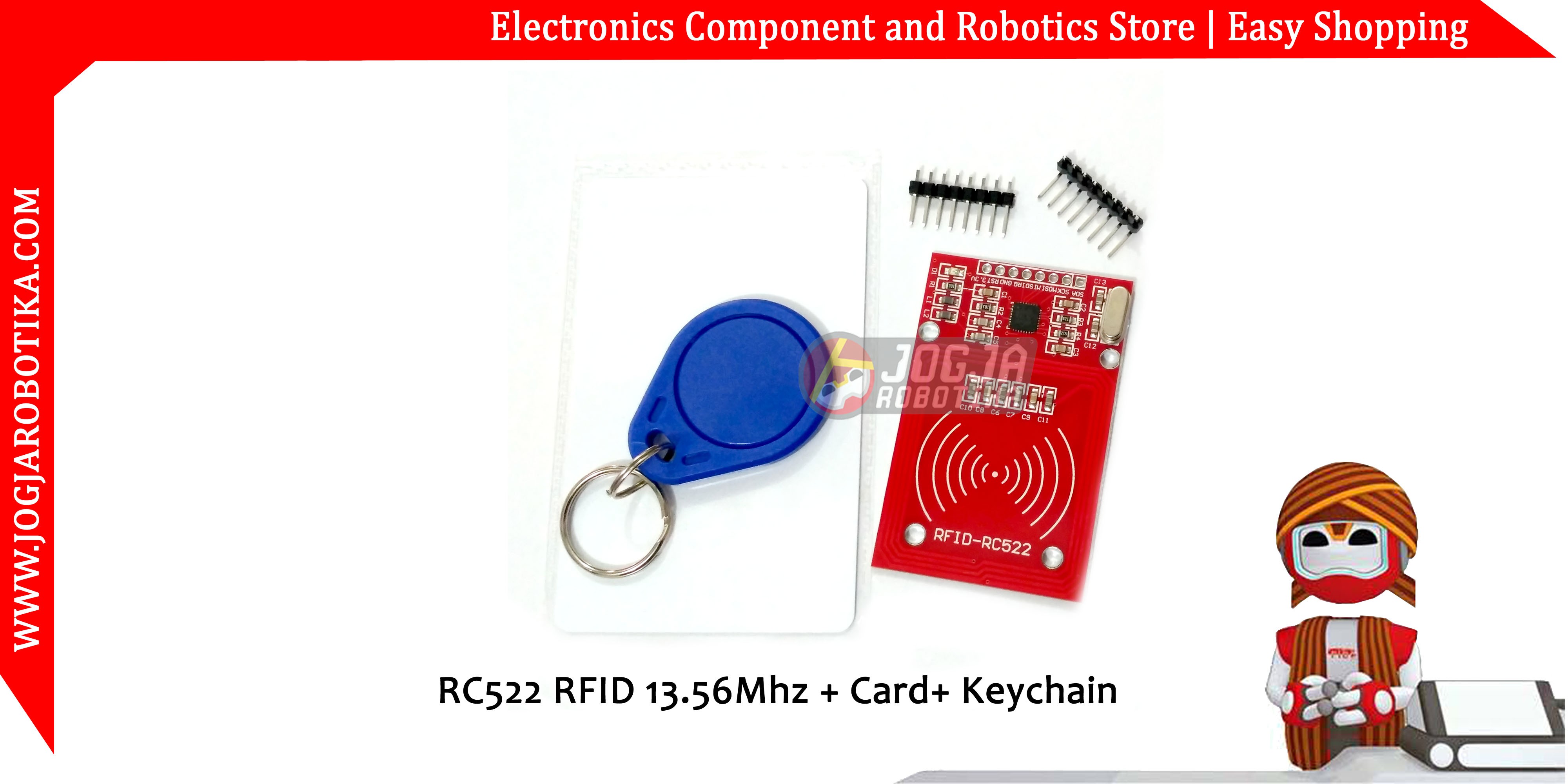 jual RC522 RFID Module Kit Red Color
