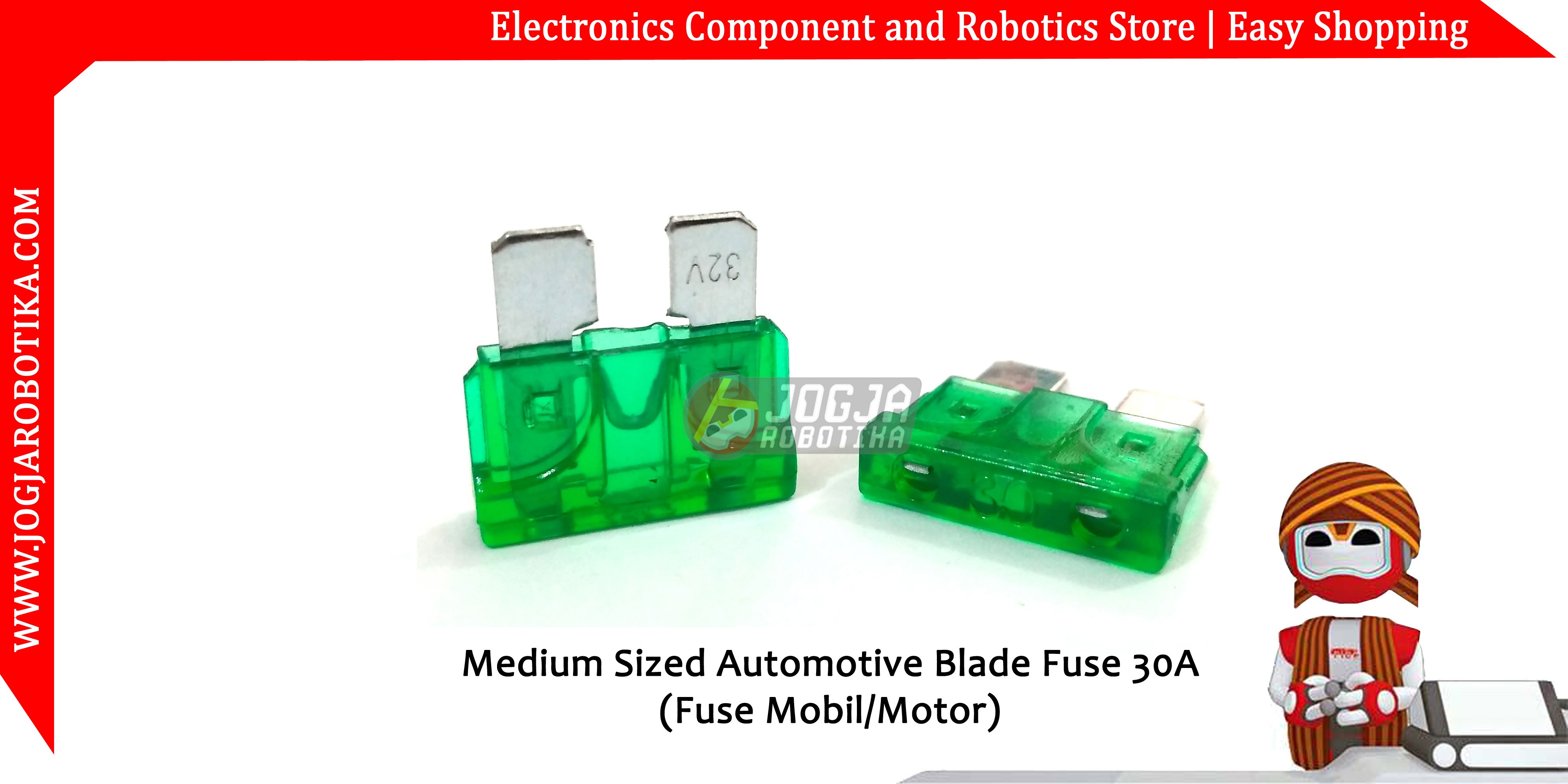 jual Medium Sized Automotive Blade Fuse 30A