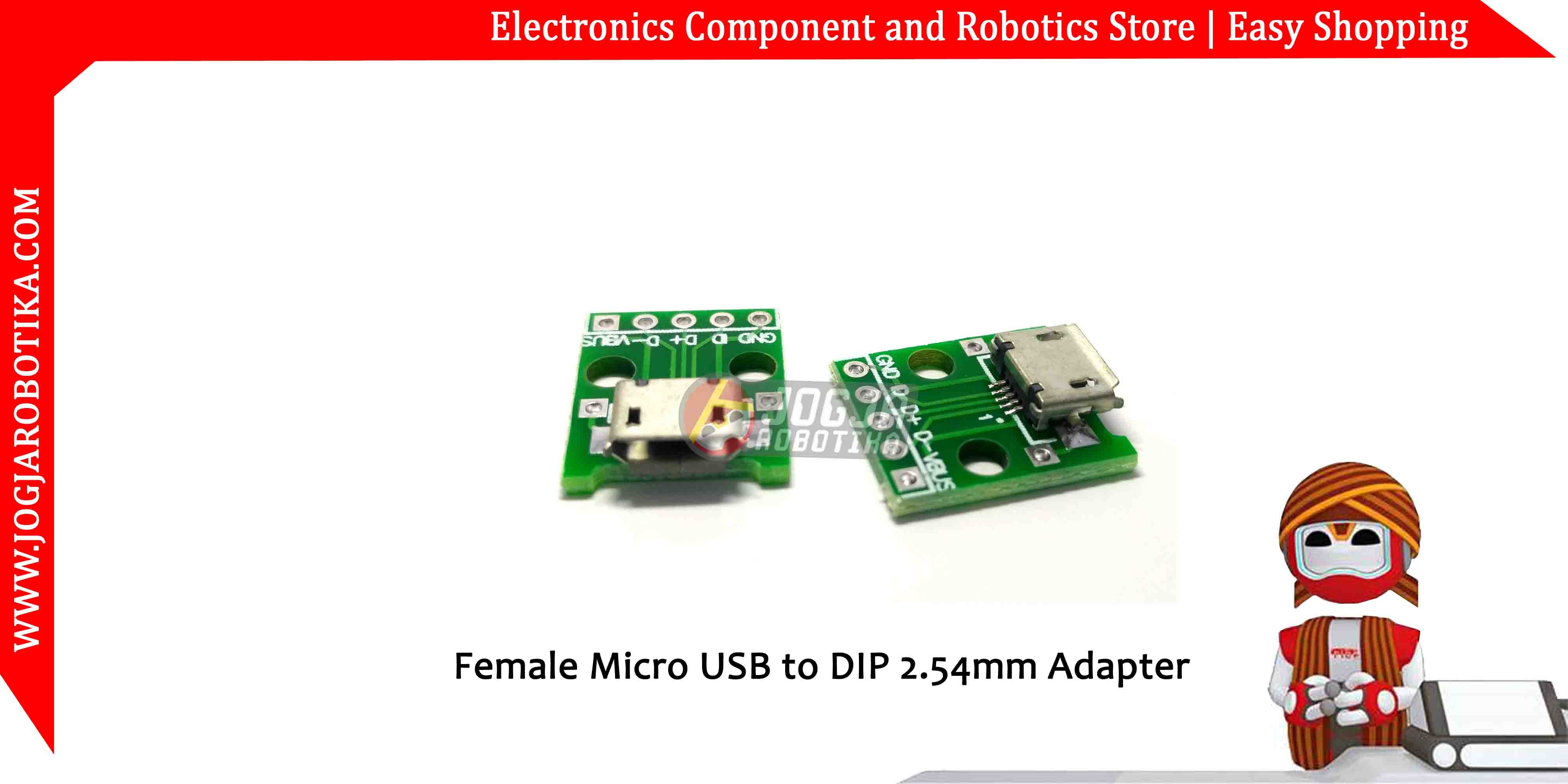 jual Female Micro USB to DIP 2.54mm Adapter