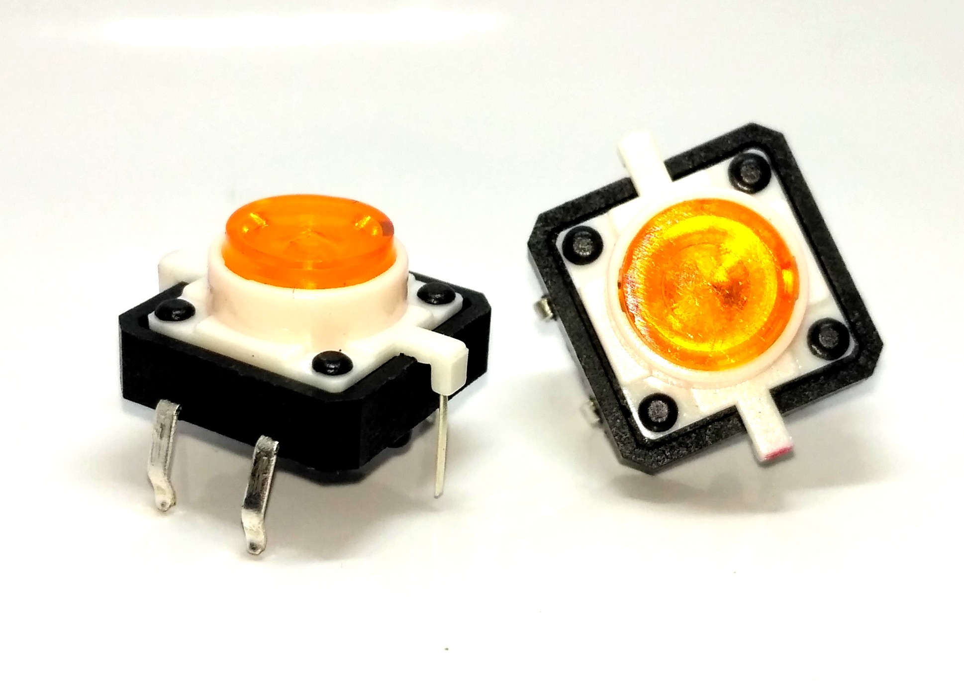 Micro Switch 12x12mm W/ Orange LED - Toko Komponen Elektronik , Listrik ...