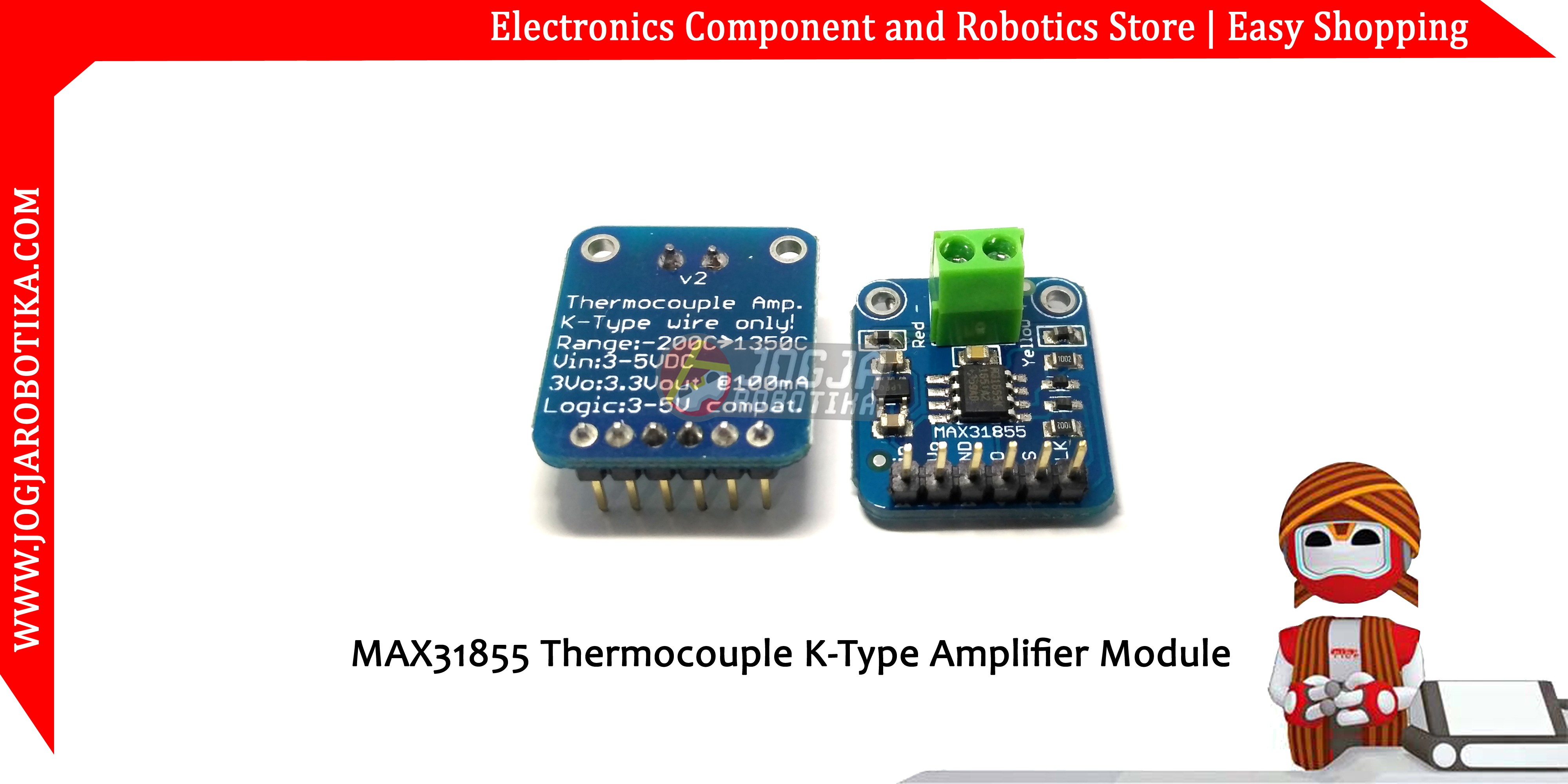 jual MAX31855 Thermocouple K-Type Amplifier Module