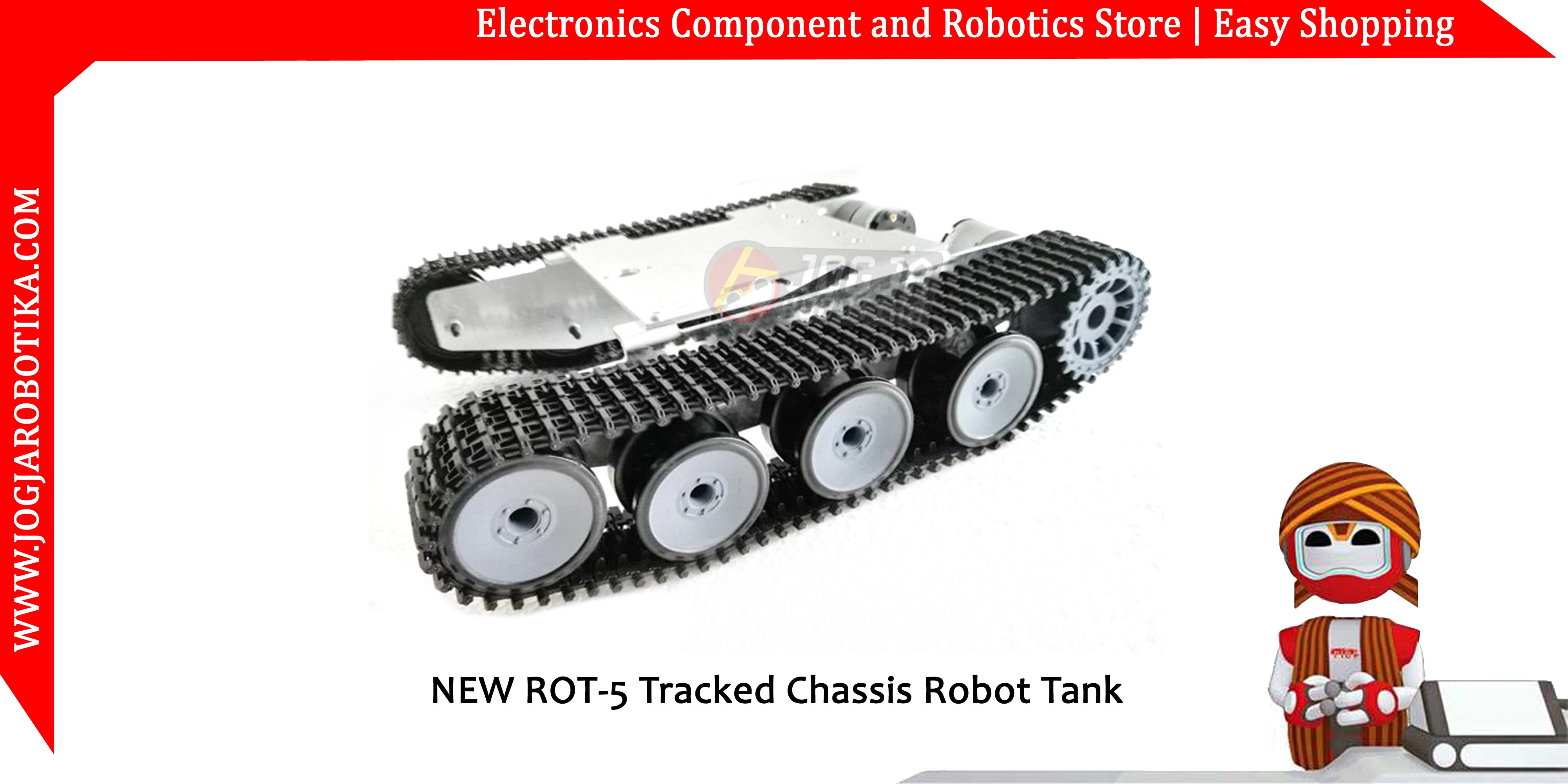 jual NEW ROT-5 Tracked Chassis Robot Tank