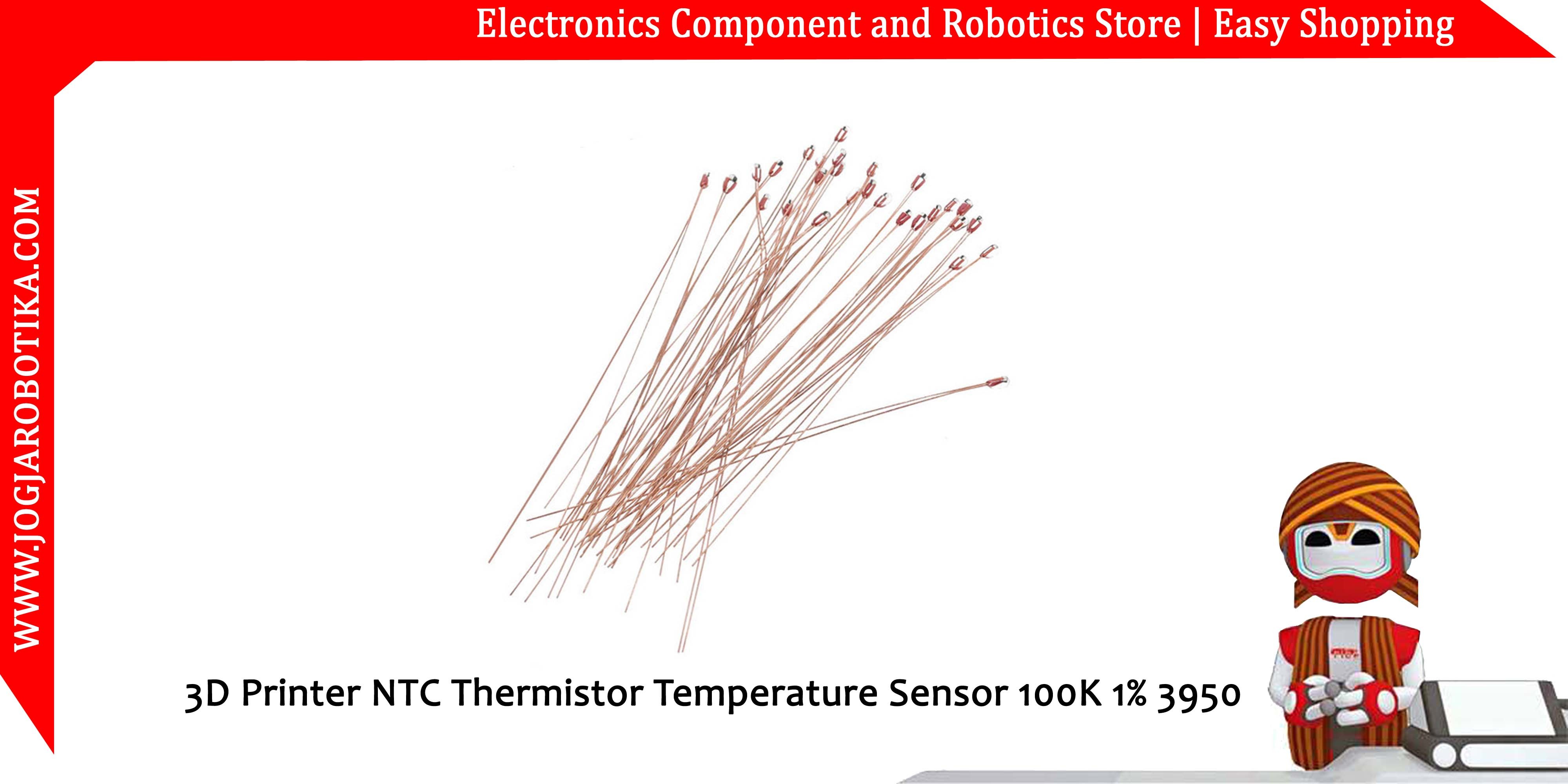 3D Printer NTC Thermistor Temperature Sensor 100K 1% 3950 - Toko ...