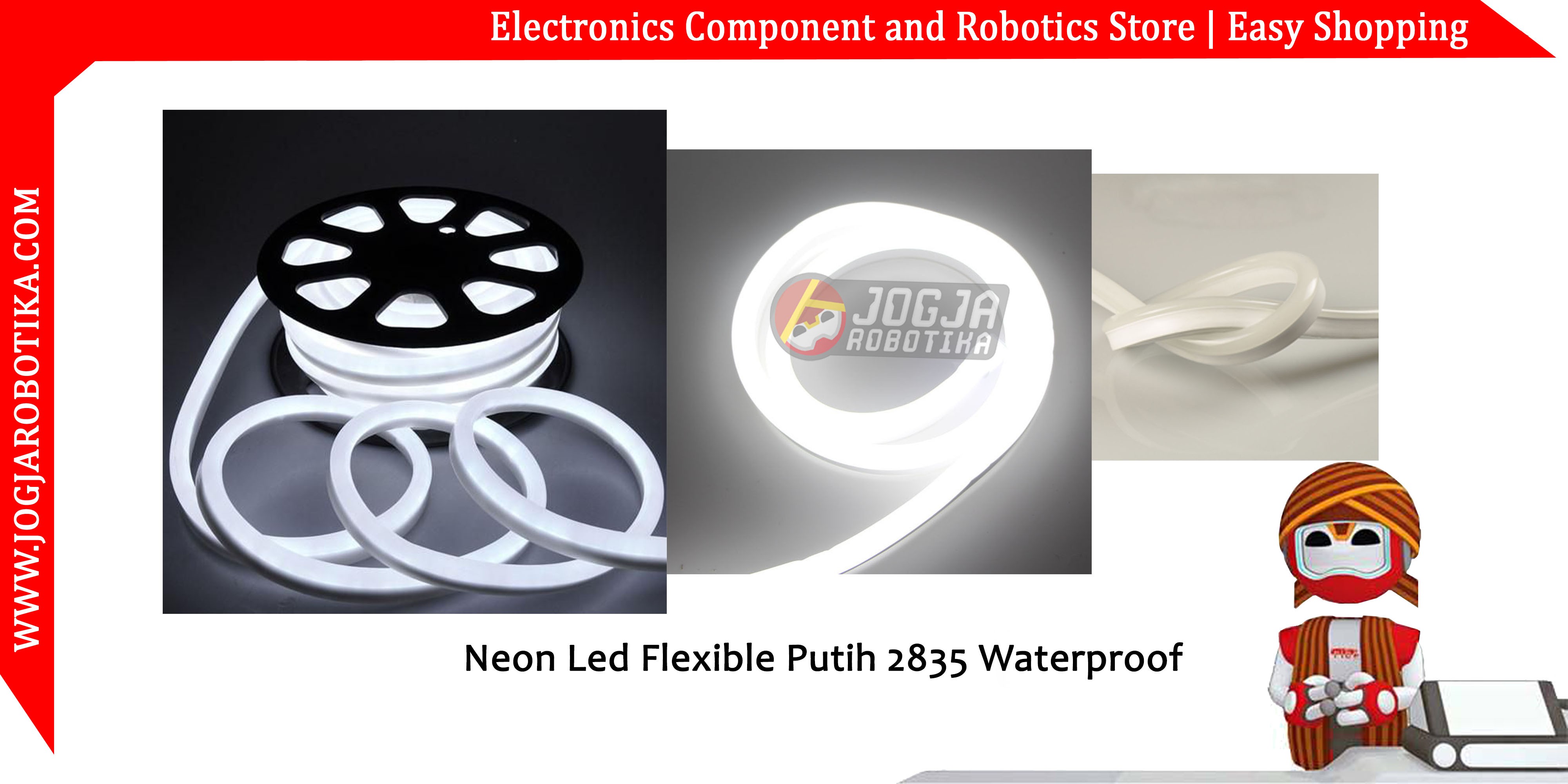 Neon Led Flexible Putih 2835 Waterproof