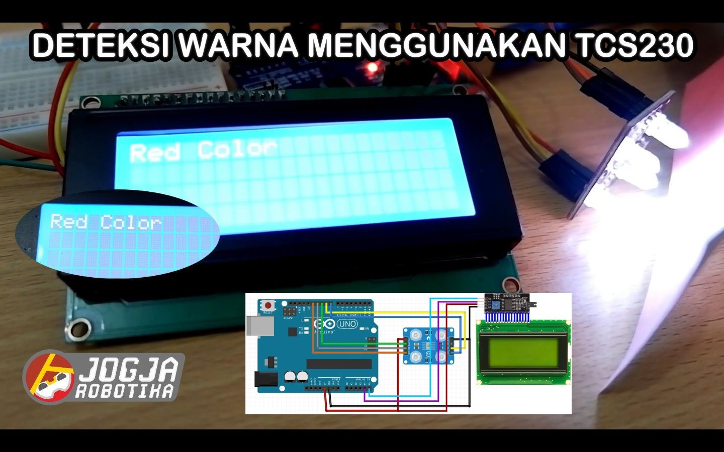 jual DETEKSI WARNA RGB MENGGUNAKAN TCS230 (ARDUINO UNO)