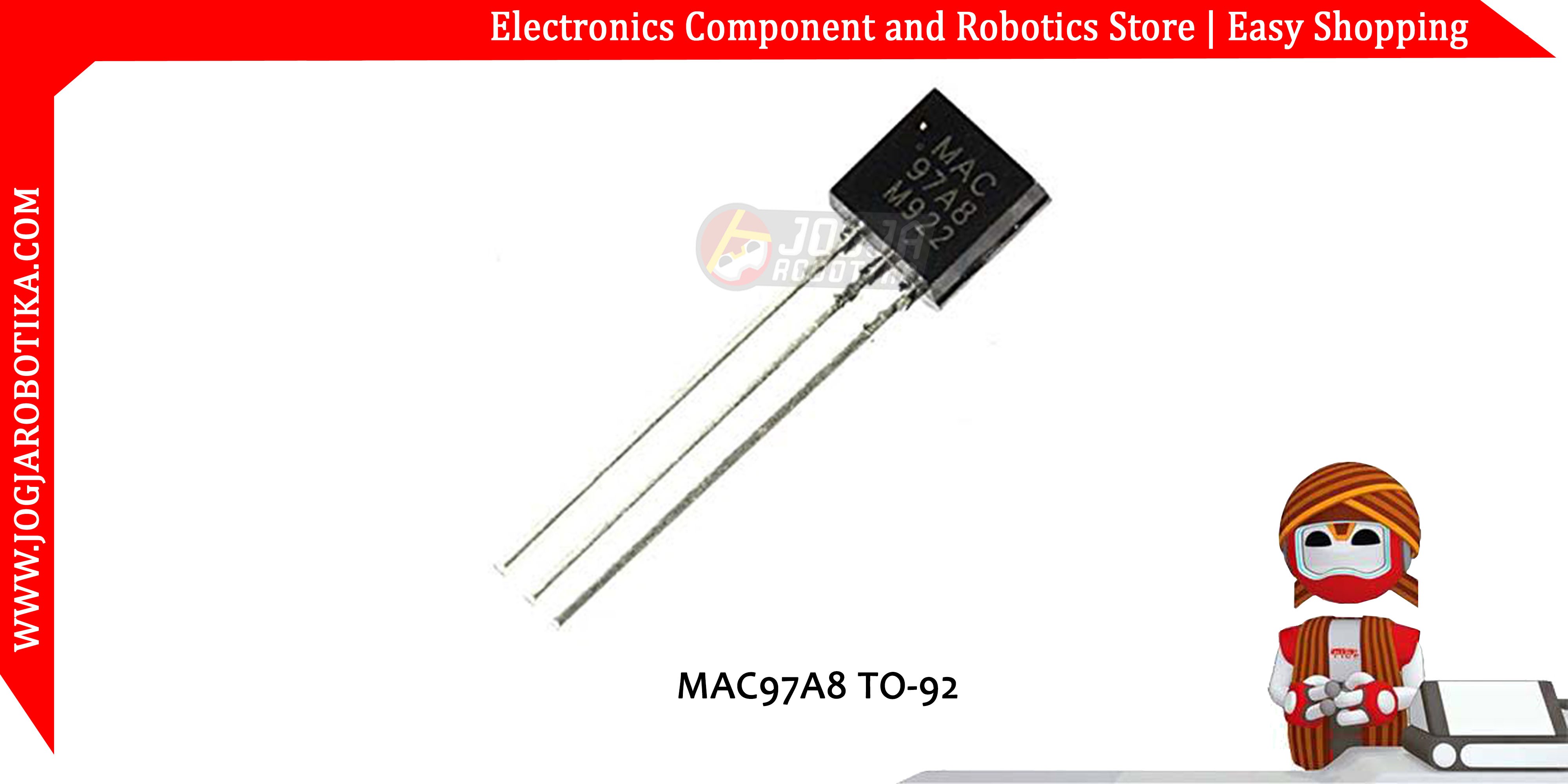 jual MAC97A8 TO-92 THYRISTOR TRIAC 6A 600V